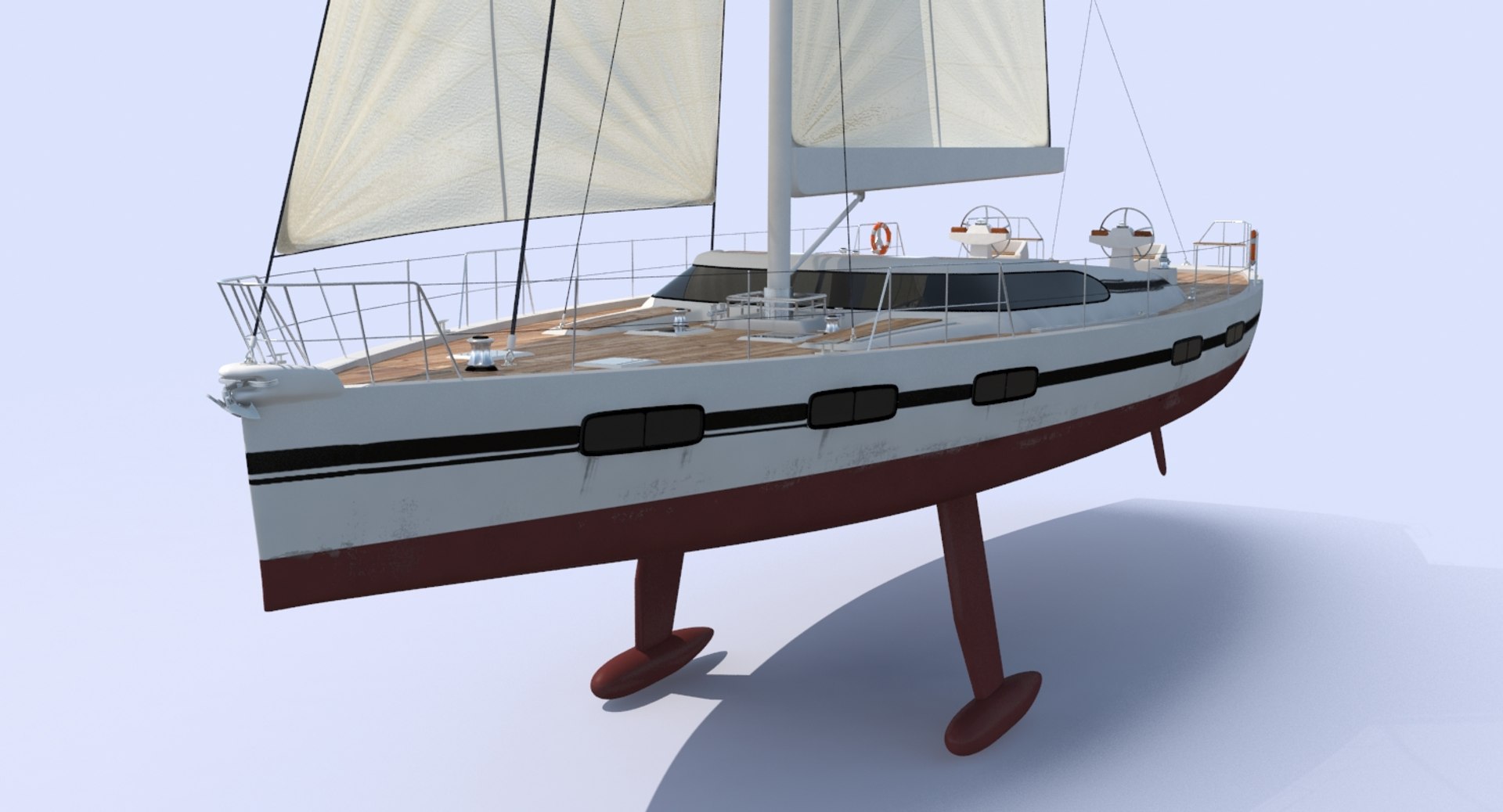 Nautical Sailboat 3d Model