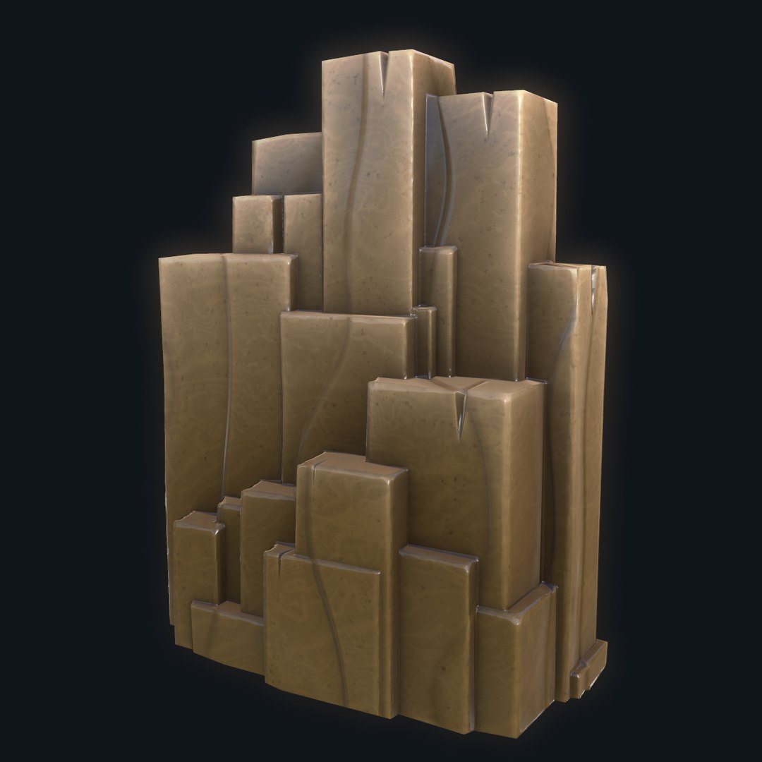 Cartoon Rock Cliff 3D - TurboSquid 1431128