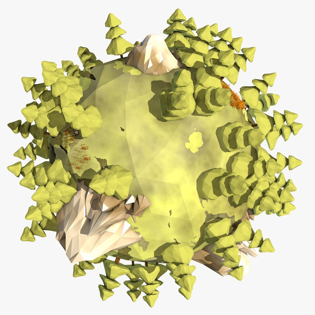 3d Model Cartoon Planet