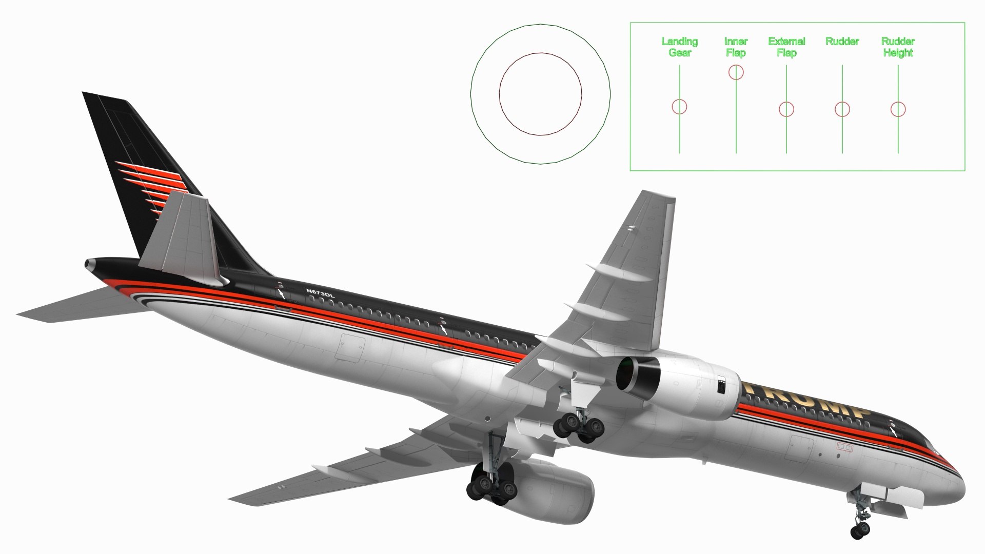 3d Donald Trumps Private Boeing 757