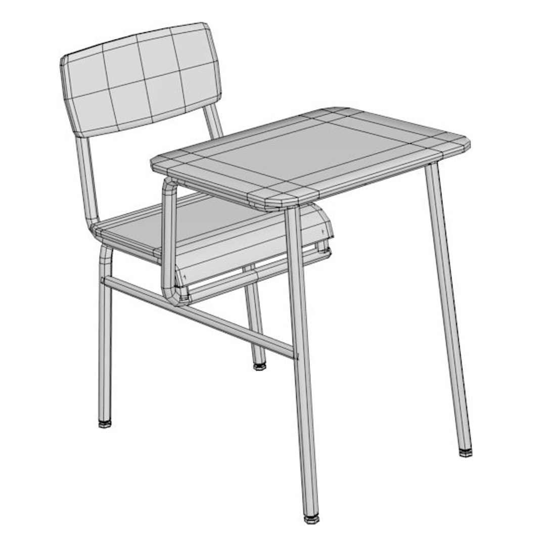 School Chair 3d Model
