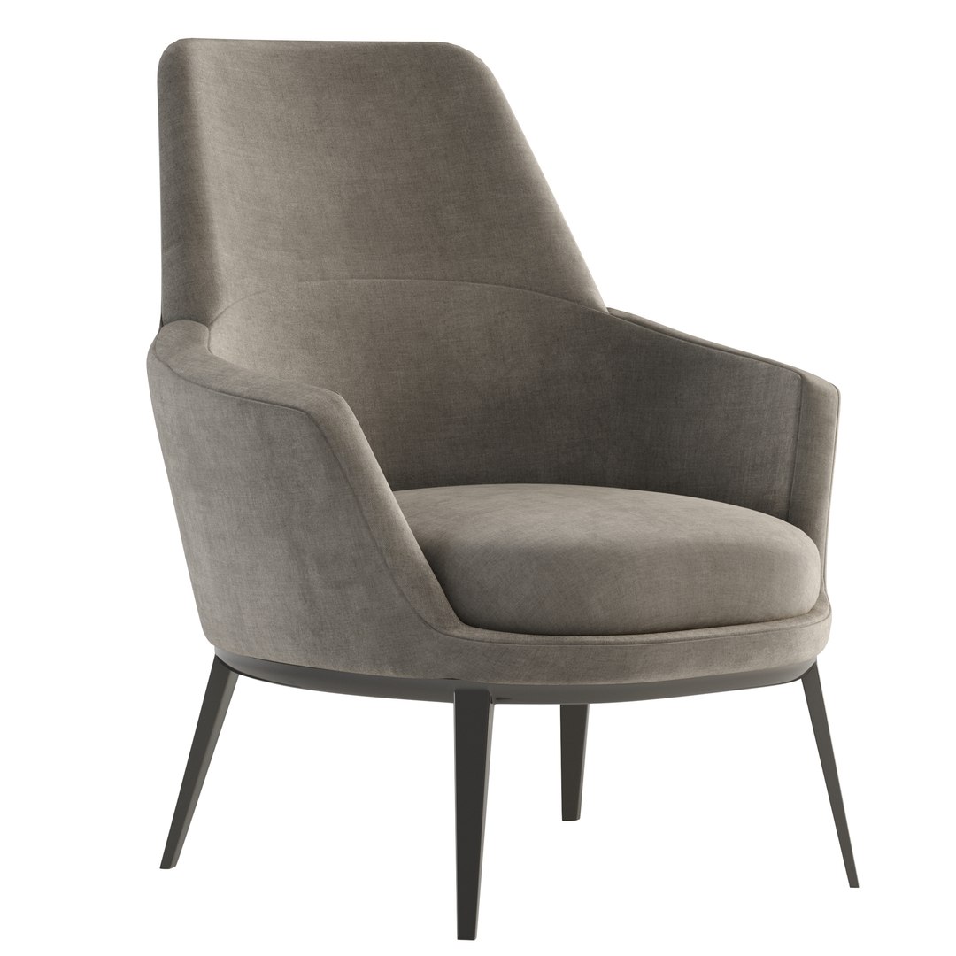 3D Model Caratos Maxalto Armchair With High Backrest - TurboSquid 2185261