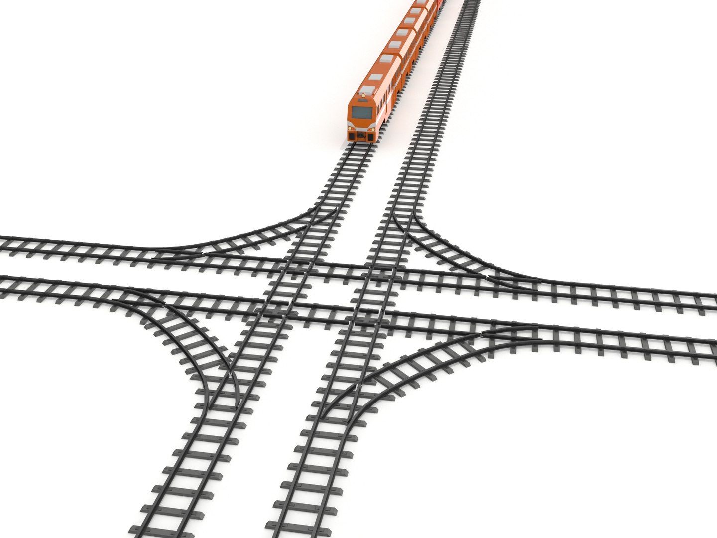 3D Train Rail - Model - TurboSquid 1587382