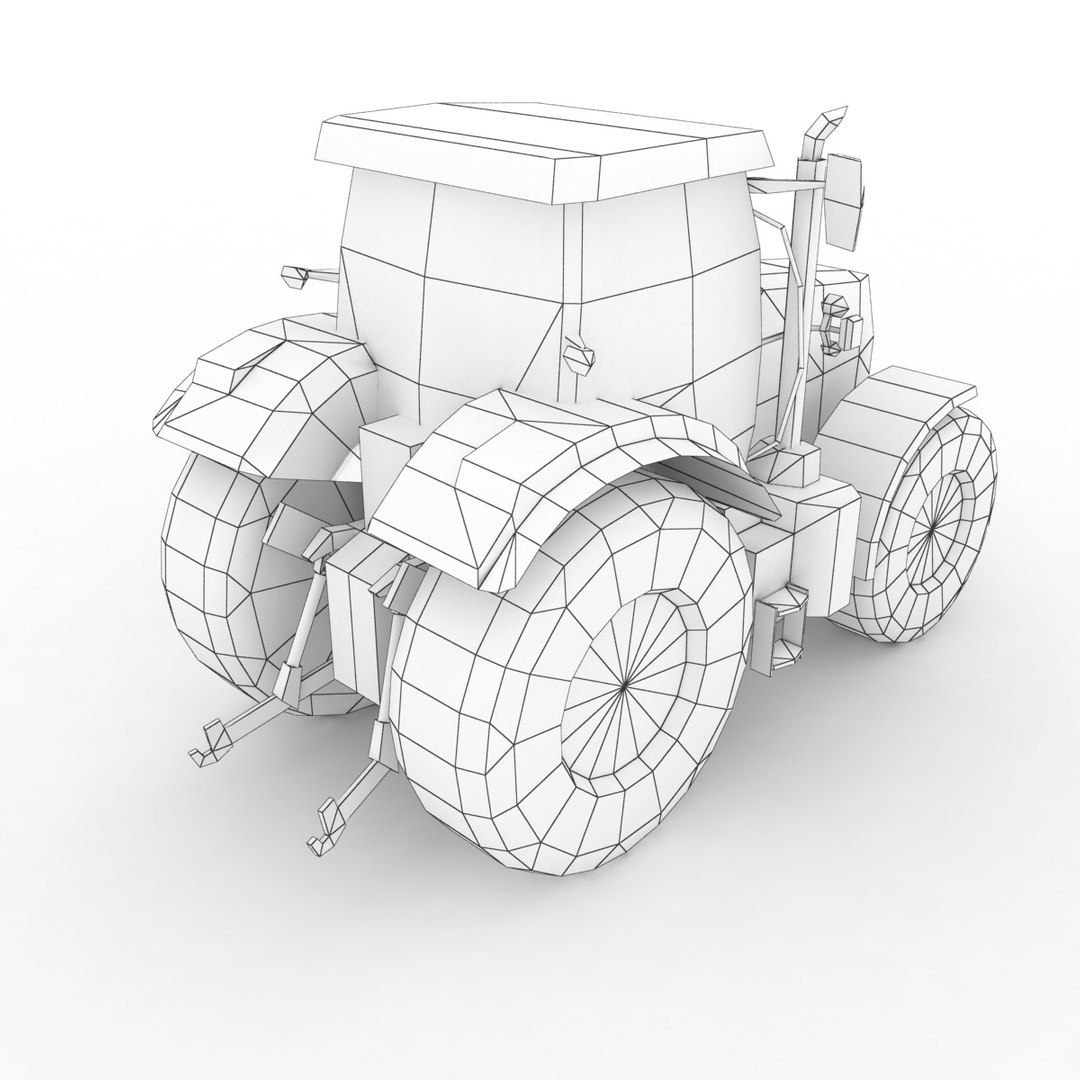 Red Tractor 3D - TurboSquid 1382465