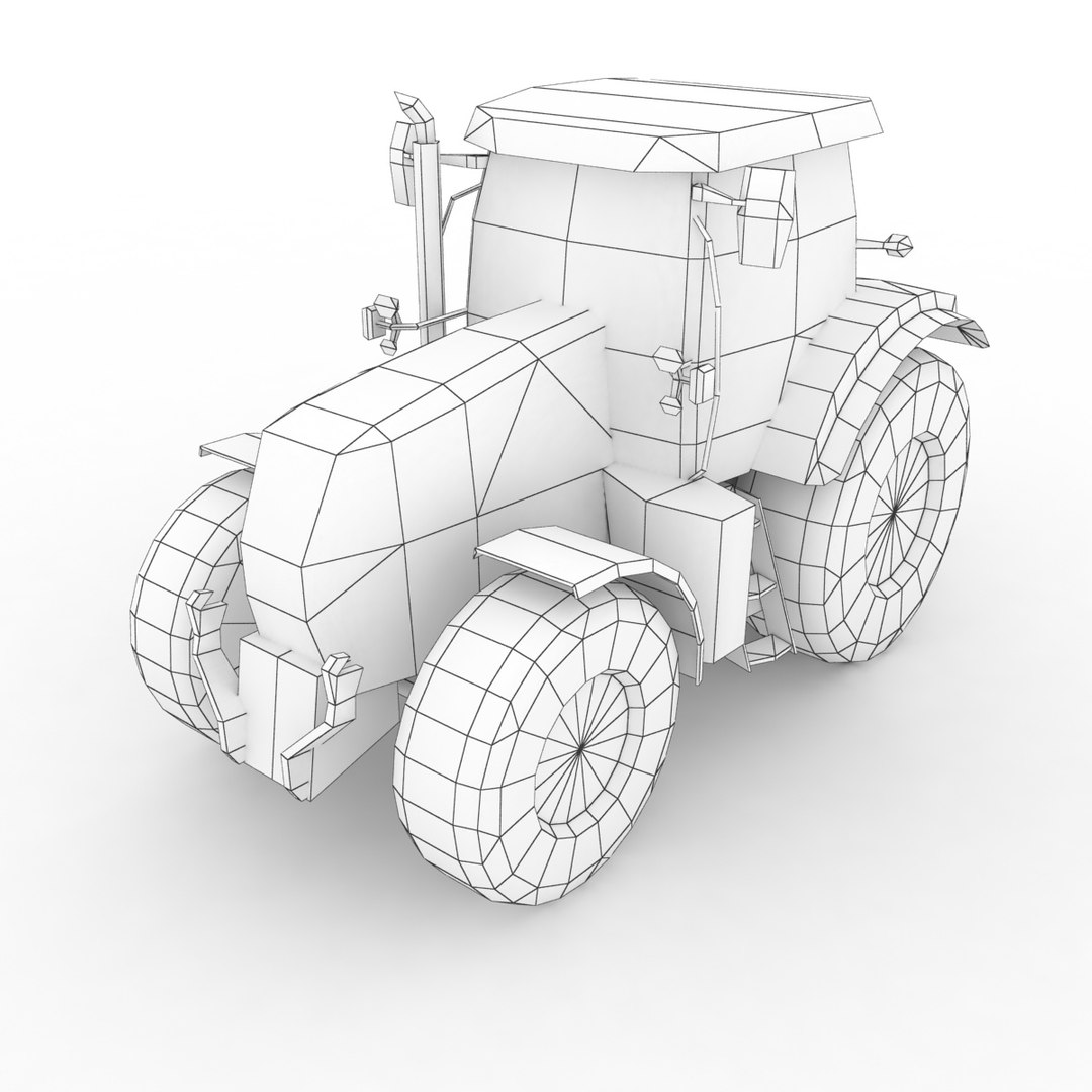 Red Tractor 3D - TurboSquid 1382465