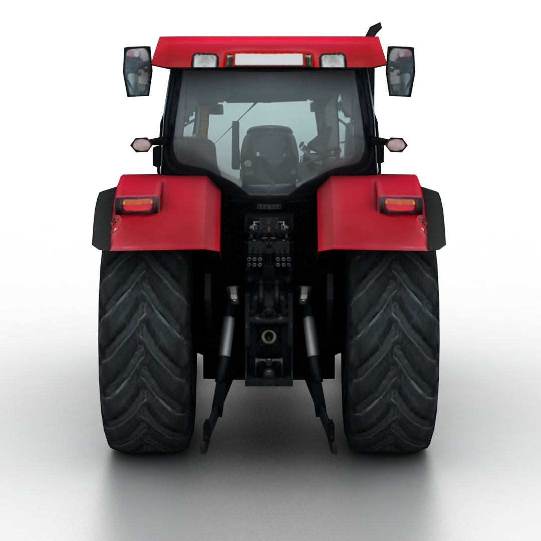 Red tractor 3D - TurboSquid 1382465