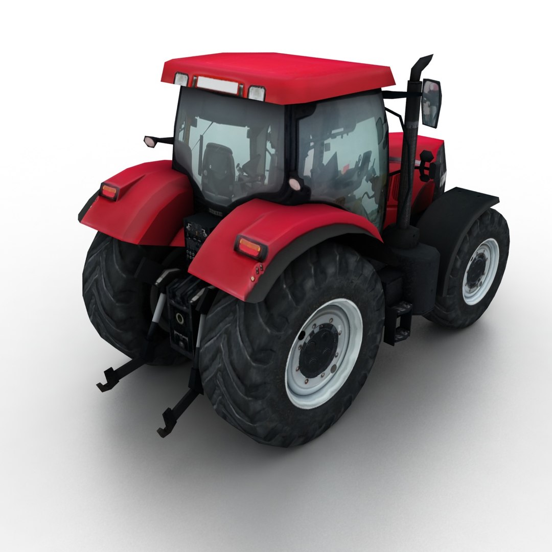 Red Tractor 3D - TurboSquid 1382465