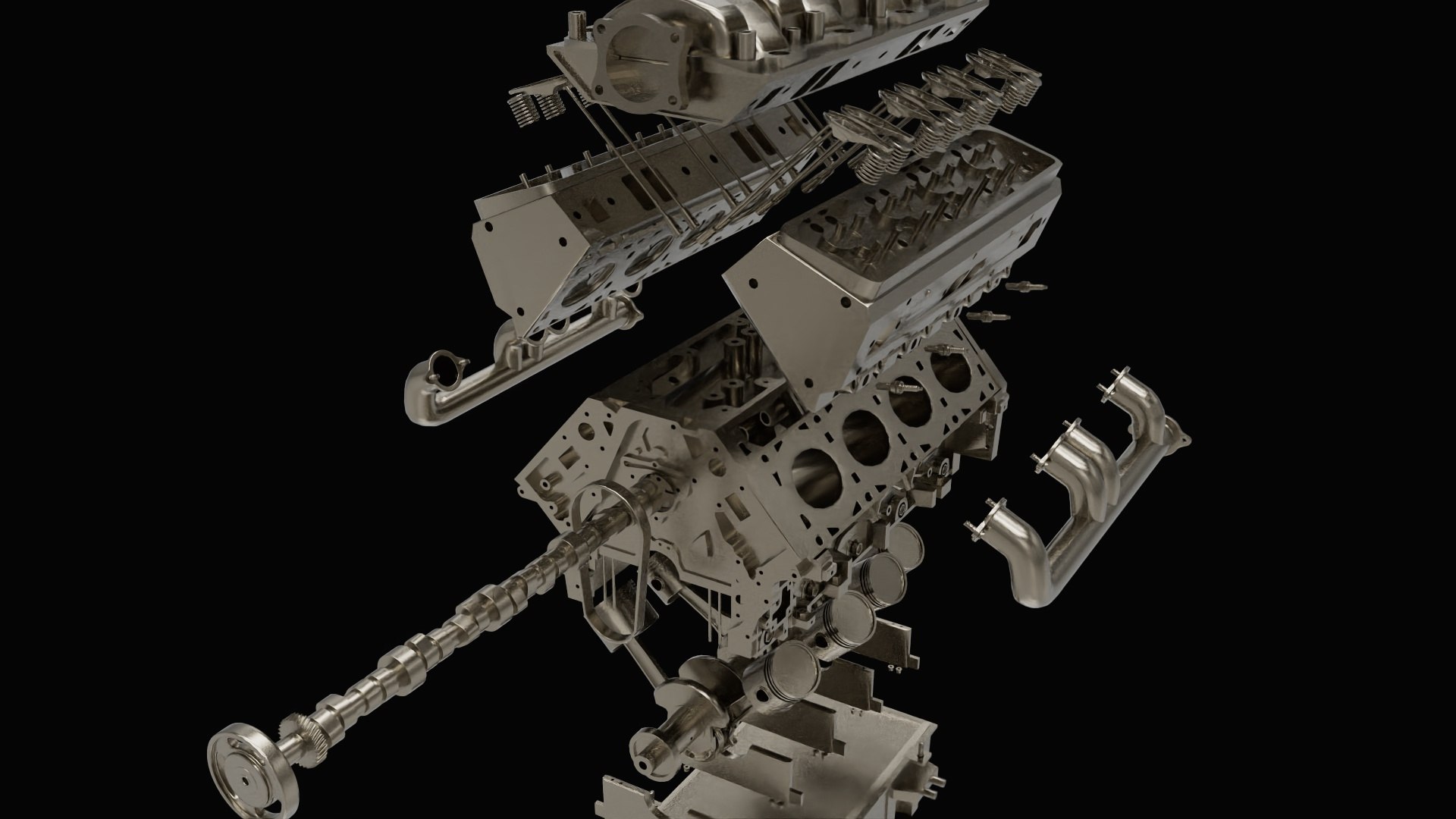 Disassembled-v8-engine-block 3D - TurboSquid 2082474