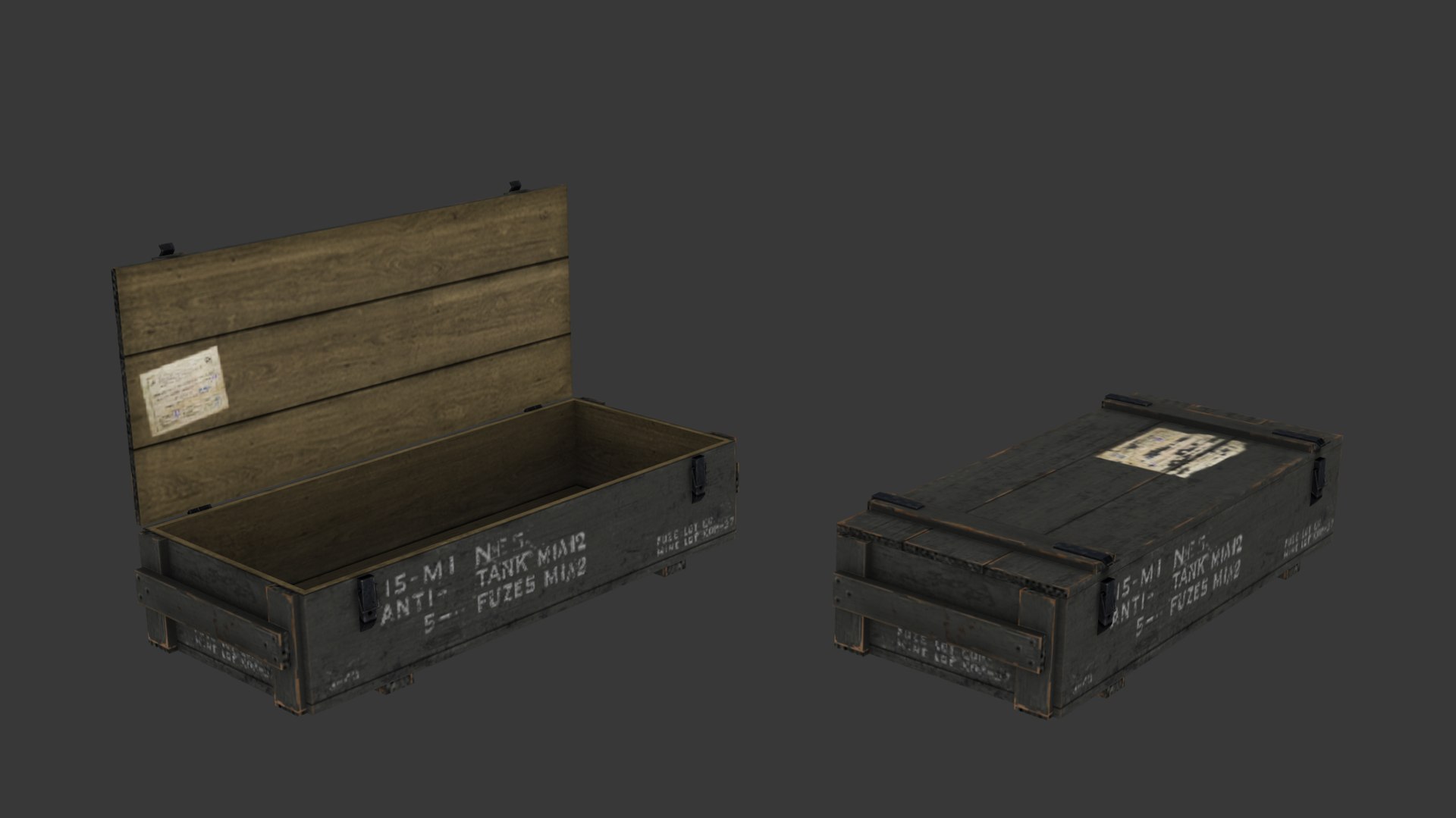 3d Model Ammo Crate Pack