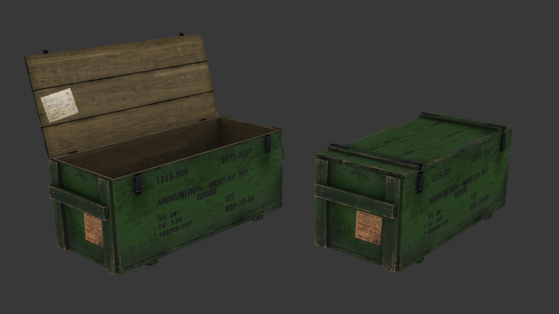3d Model Ammo Crate Pack