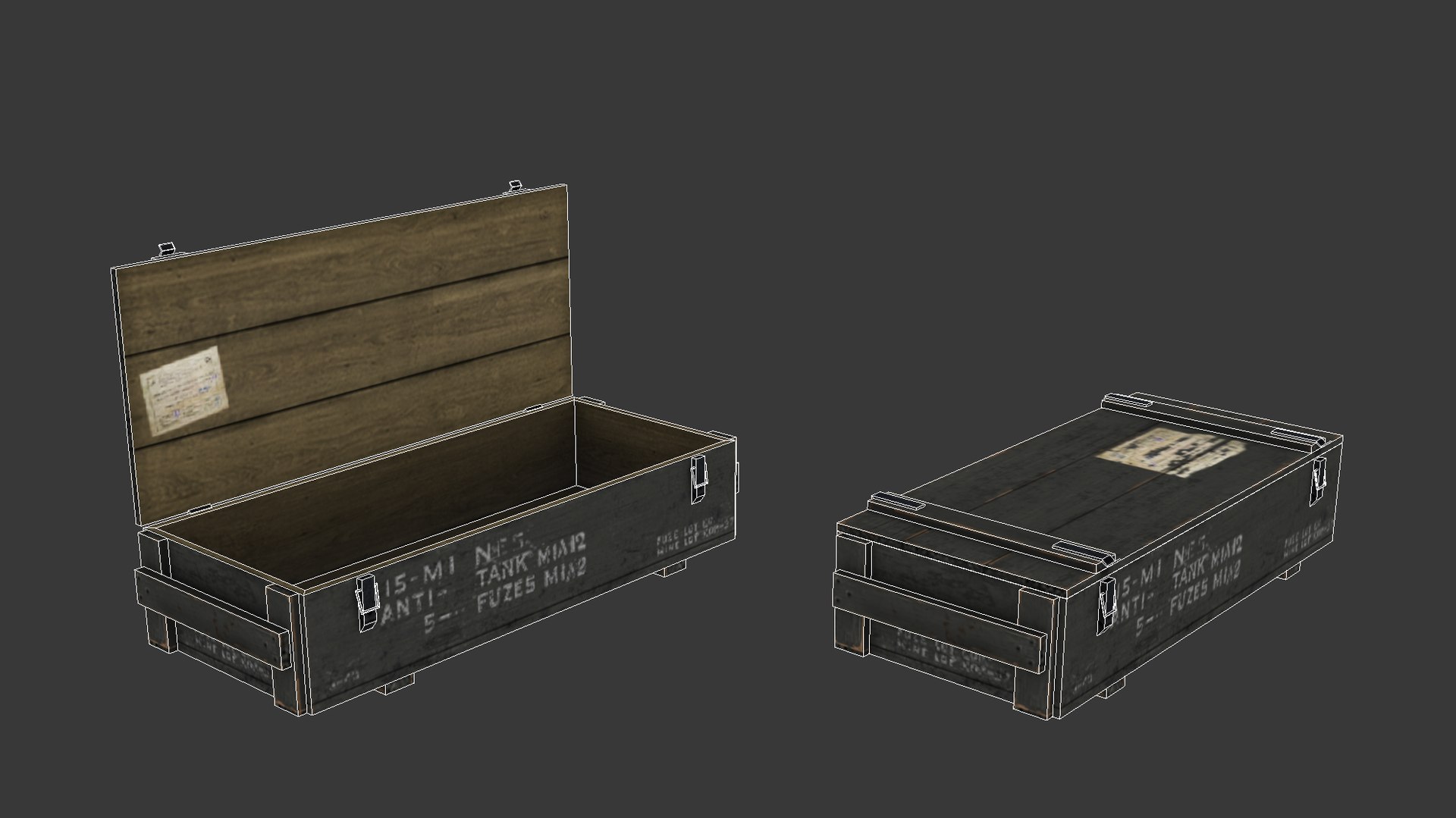 3d Model Ammo Crate Pack
