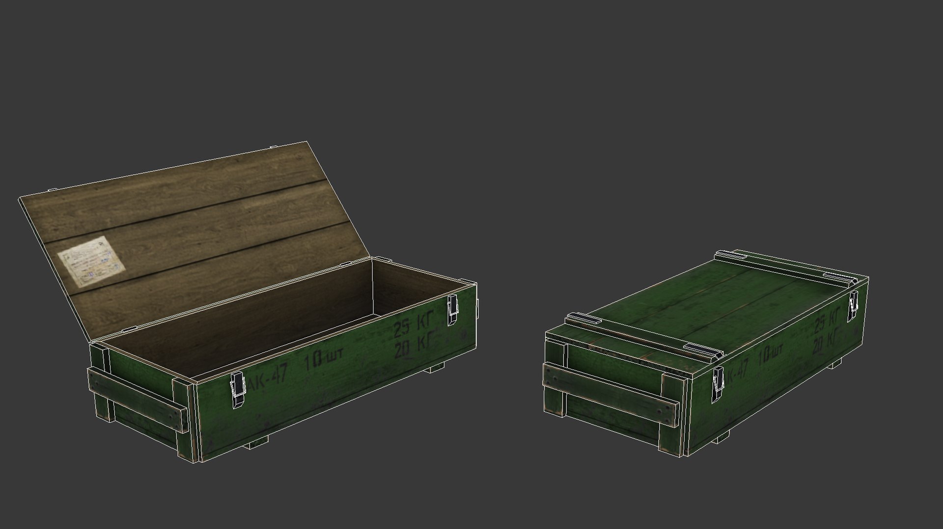 3d Model Ammo Crate Pack