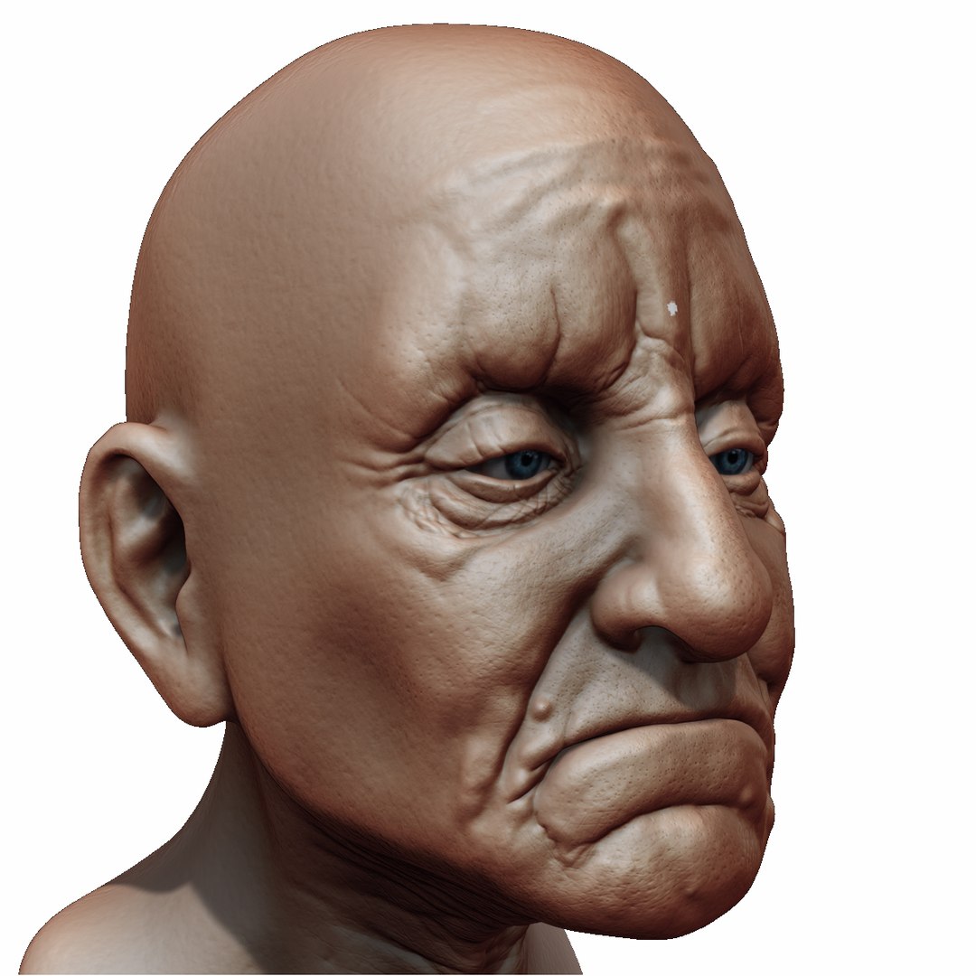 Old Man Portrait Obj Free