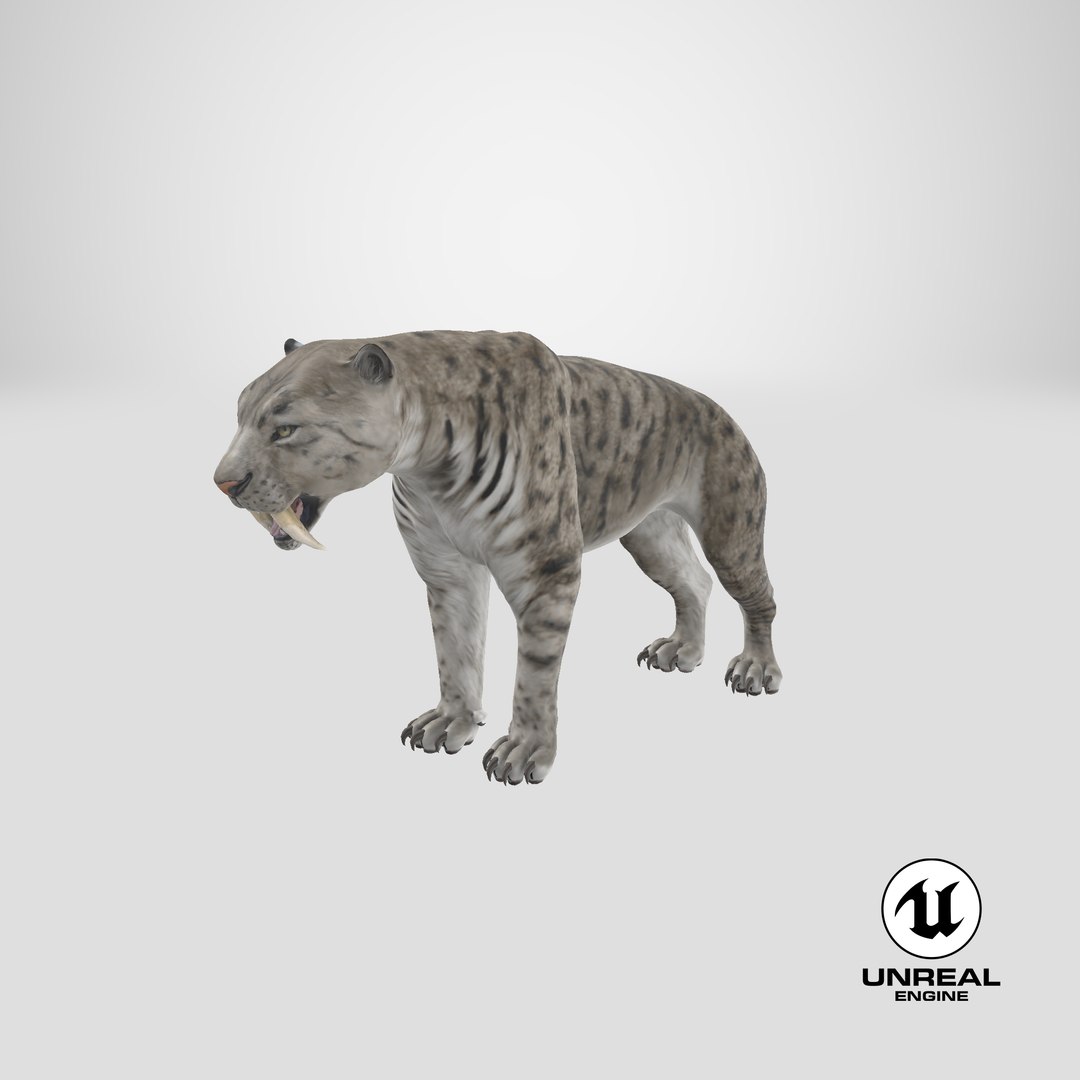 3D Arctic Saber Tooth Cat Model - TurboSquid 1329408