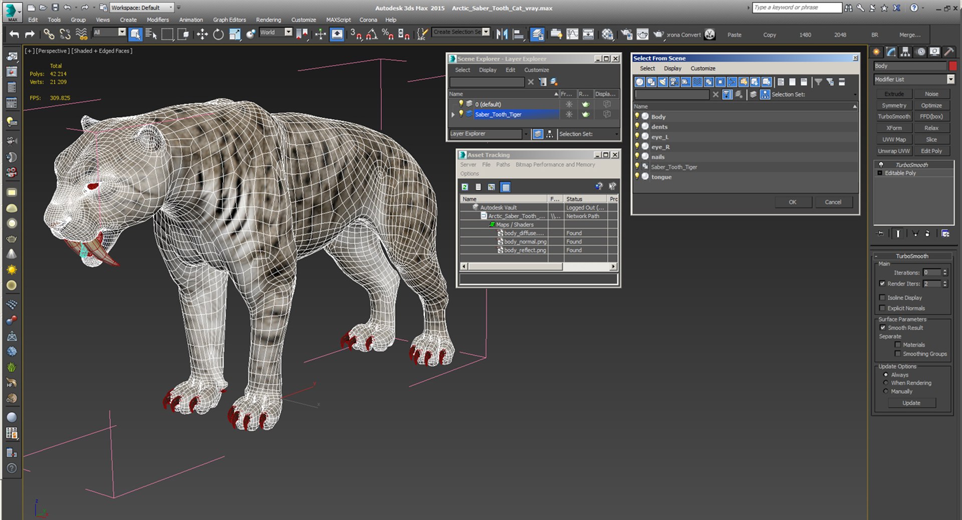 3D Arctic Saber Tooth Cat Model - TurboSquid 1329408