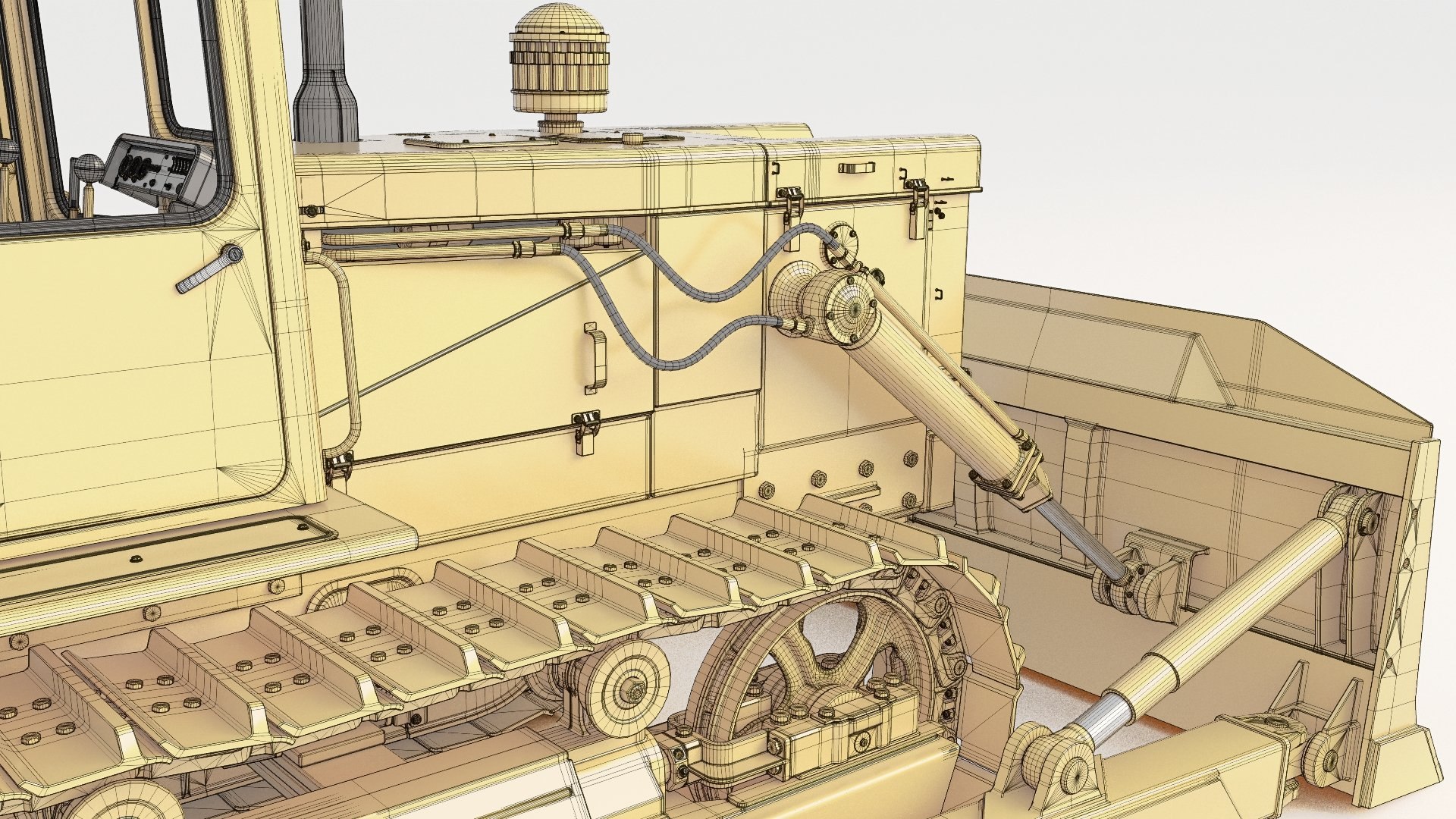 3D bulldozer staliniec t130 - TurboSquid 1529252
