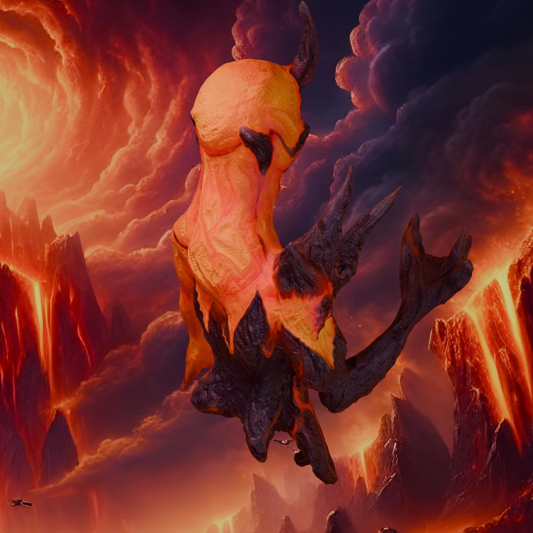 3D Model Infernal Guardian The Magma Behemoth Low-poly 3D Model ...