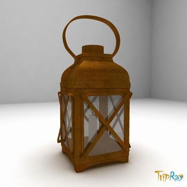 lamp candle hand 3d model