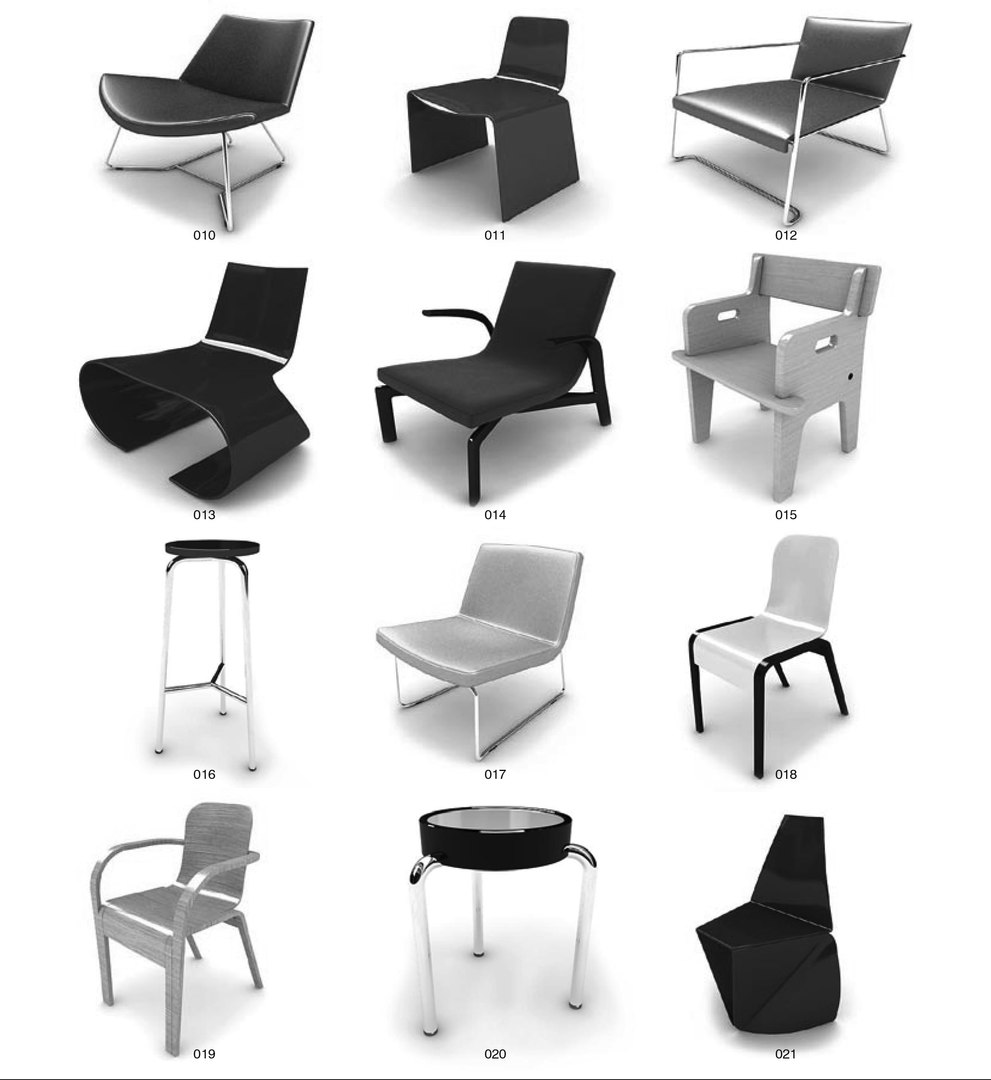 Chair Collection 12 Models 3D Model - TurboSquid 2332471