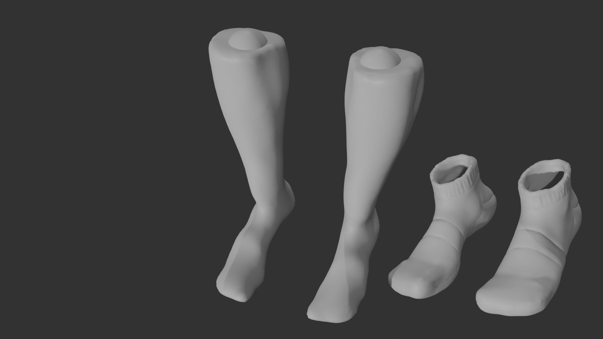 White Socks Mockup 3D Model - TurboSquid 1776762