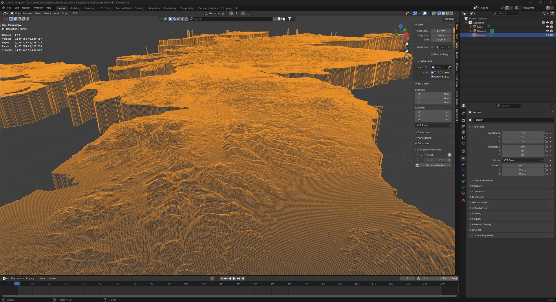 United Kingdom Terrain Map 3D - TurboSquid 2337626