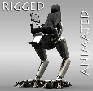 robot rigged animation 3ds