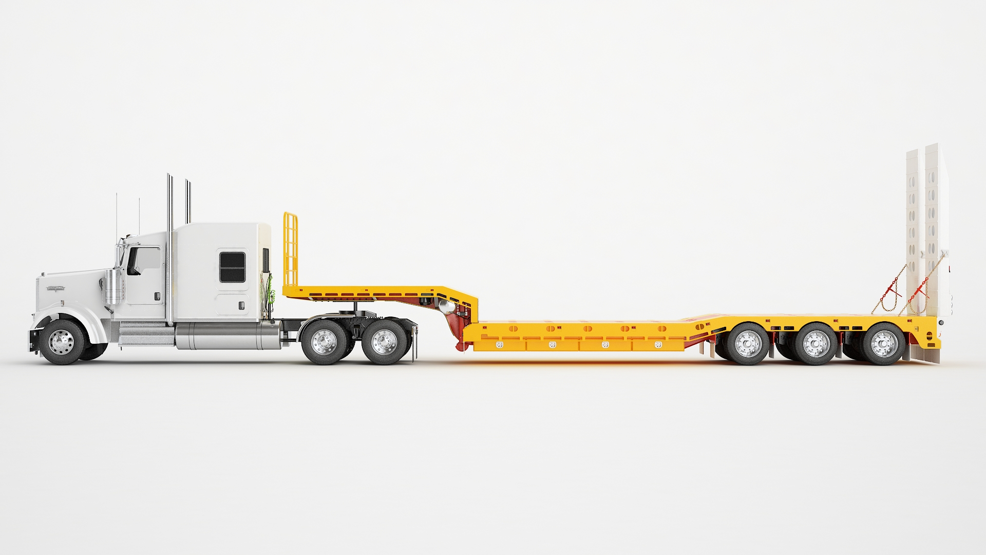 3D Kenworth W900L 2012 Drake Trailer 03 Model - TurboSquid 1954525