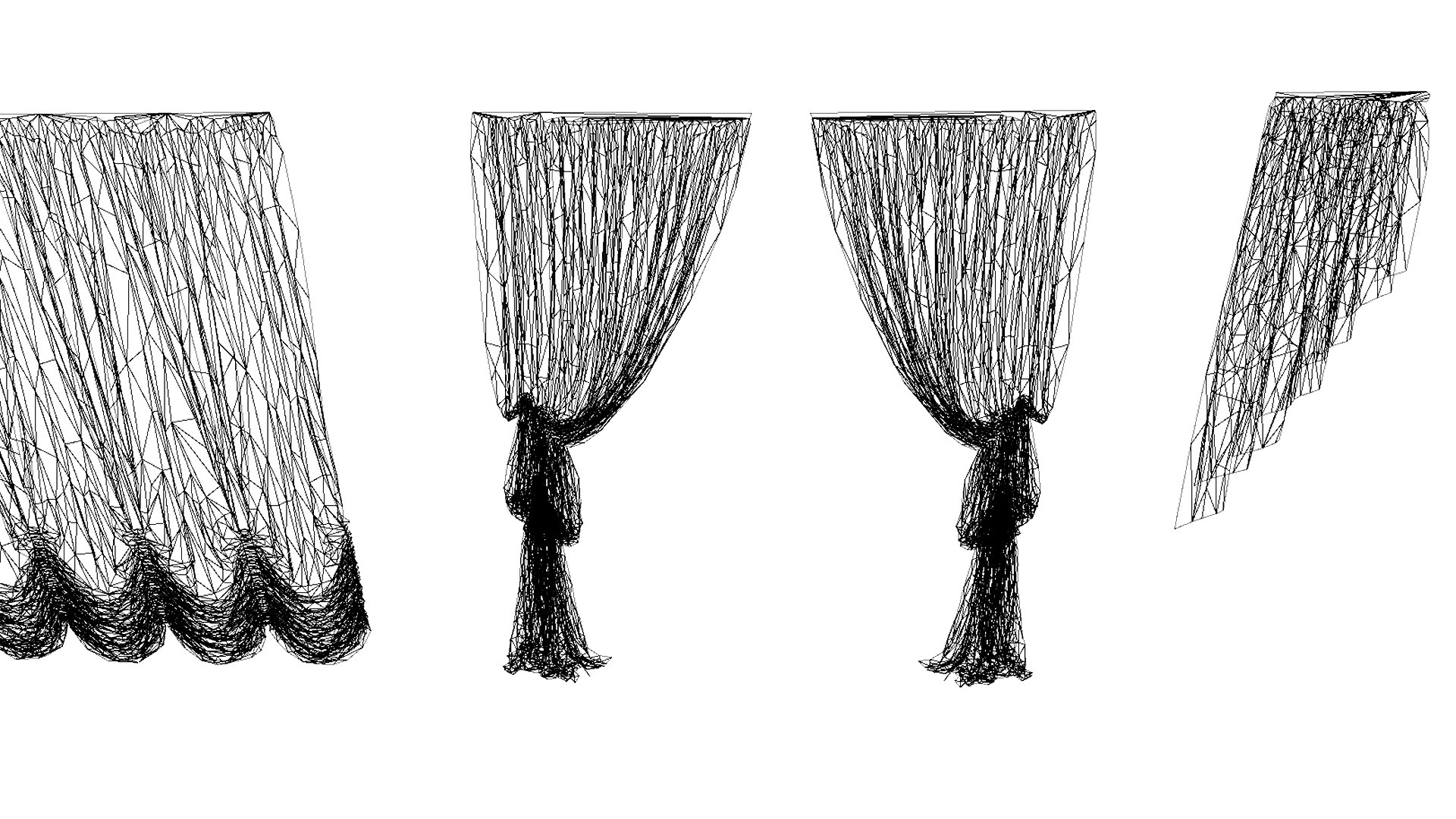 3D PBR Lowpoly Curtains Collection - TurboSquid 1979475