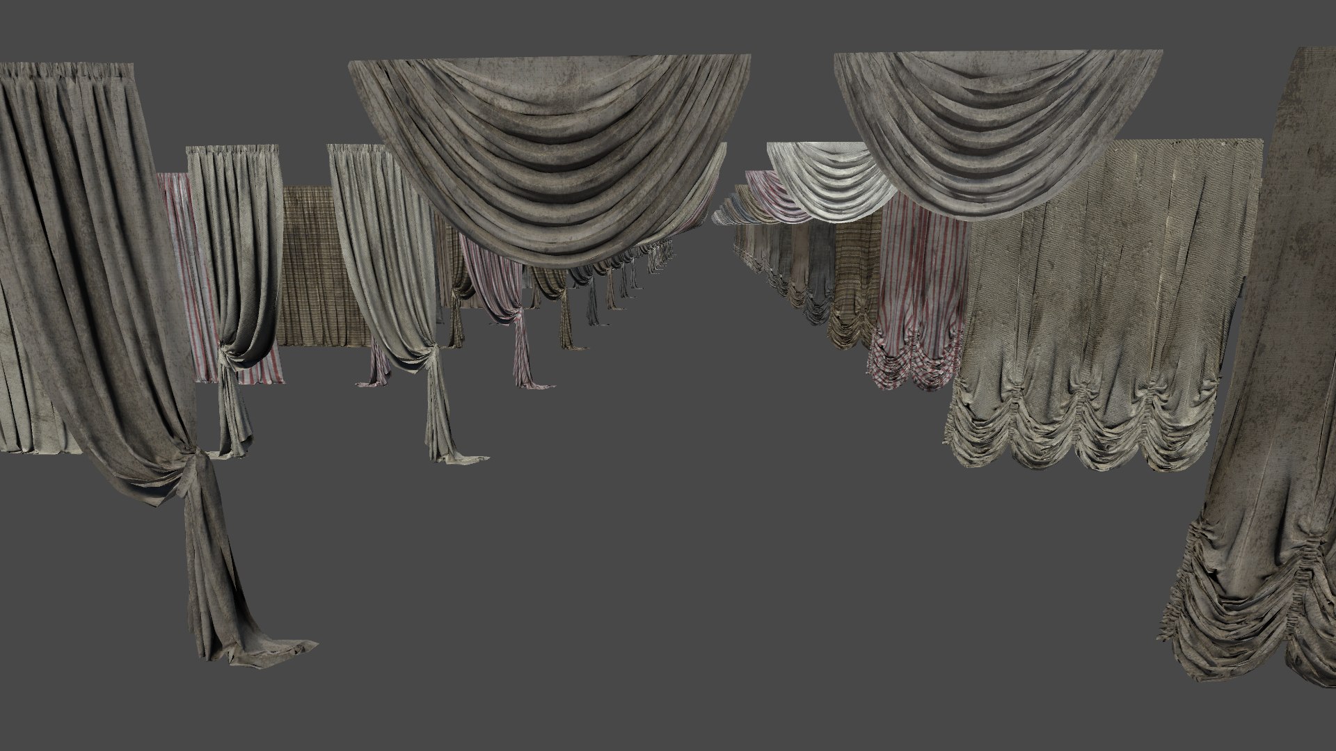 3D PBR Lowpoly Curtains Collection - TurboSquid 1979475