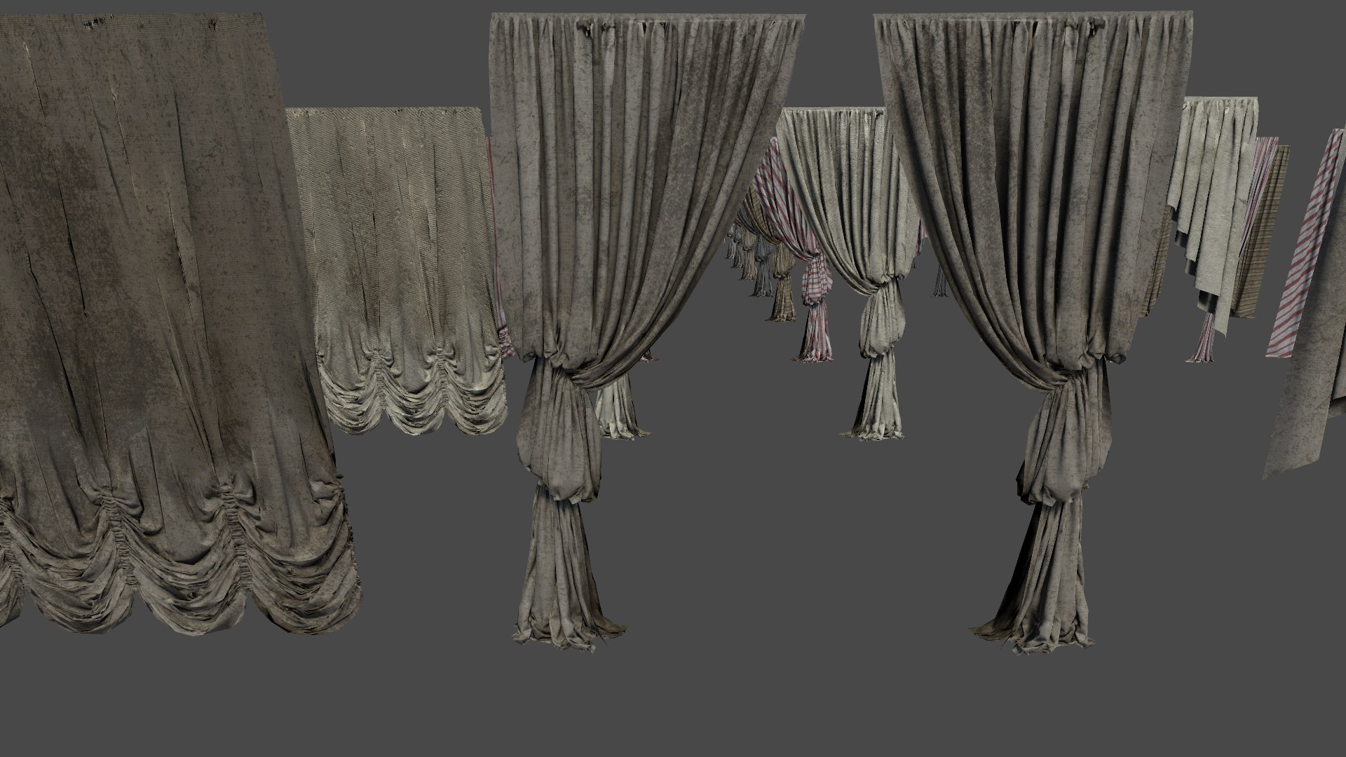 3D PBR Lowpoly Curtains Collection - TurboSquid 1979475