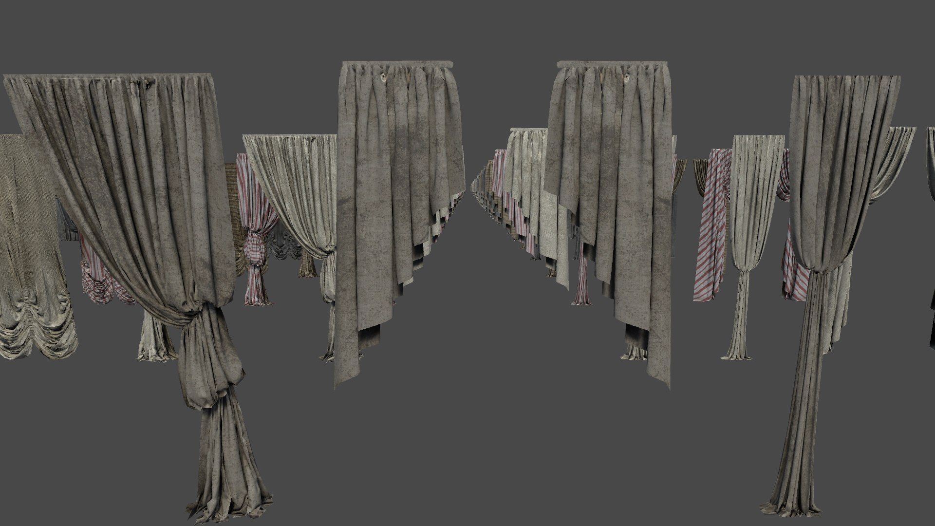 3D PBR Lowpoly Curtains Collection - TurboSquid 1979475