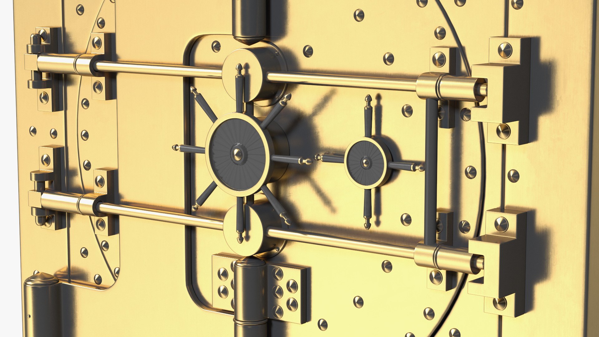 3D Round Vault Door Bronze - TurboSquid 2097803