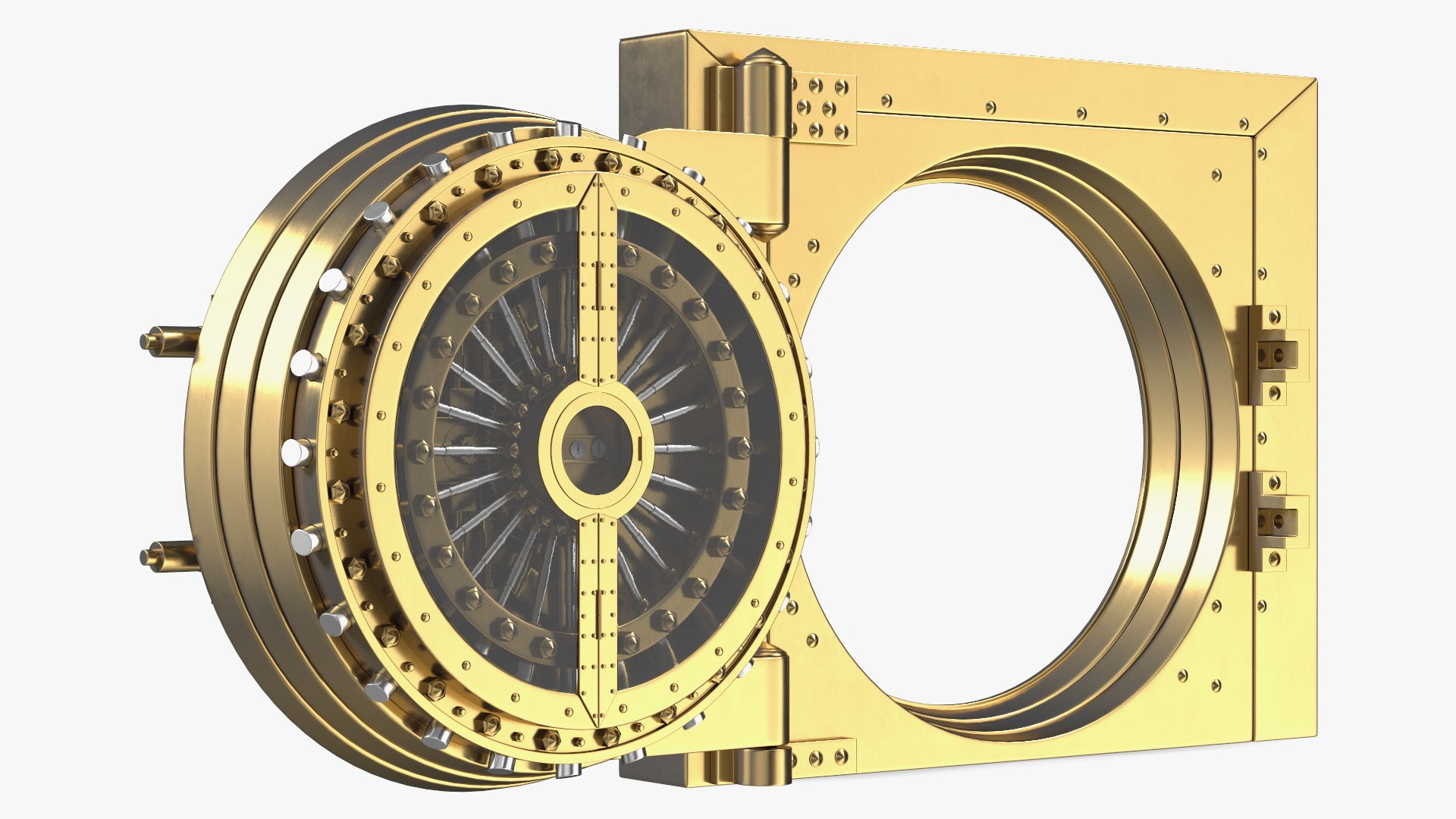 3D Round Vault Door Bronze - TurboSquid 2097803