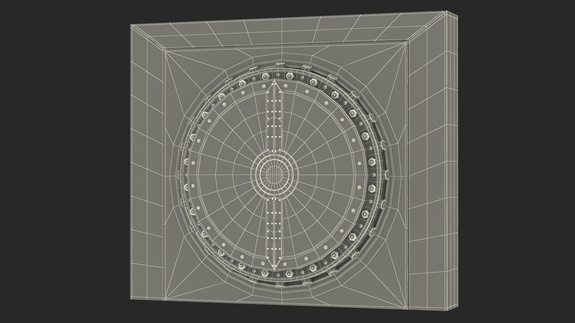 3D Round Vault Door Bronze - TurboSquid 2097803