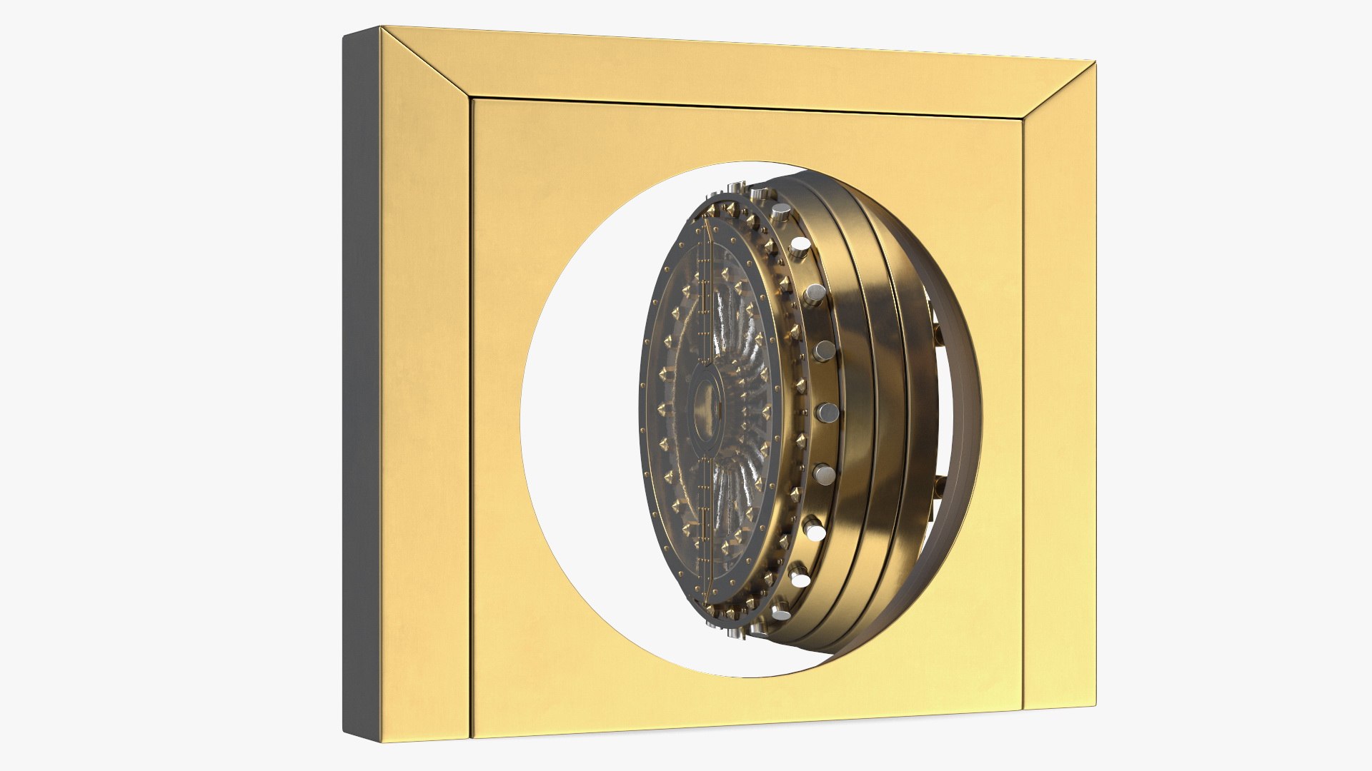 3D Round Vault Door Bronze - TurboSquid 2097803