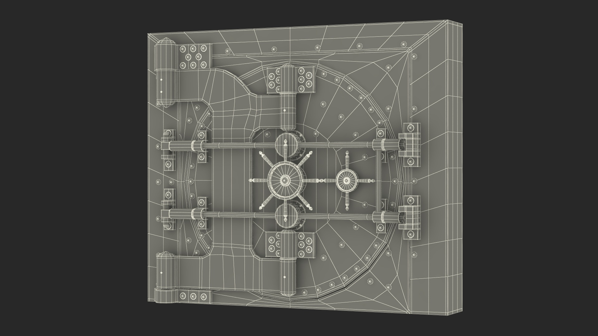 3D Round Vault Door Bronze - TurboSquid 2097803