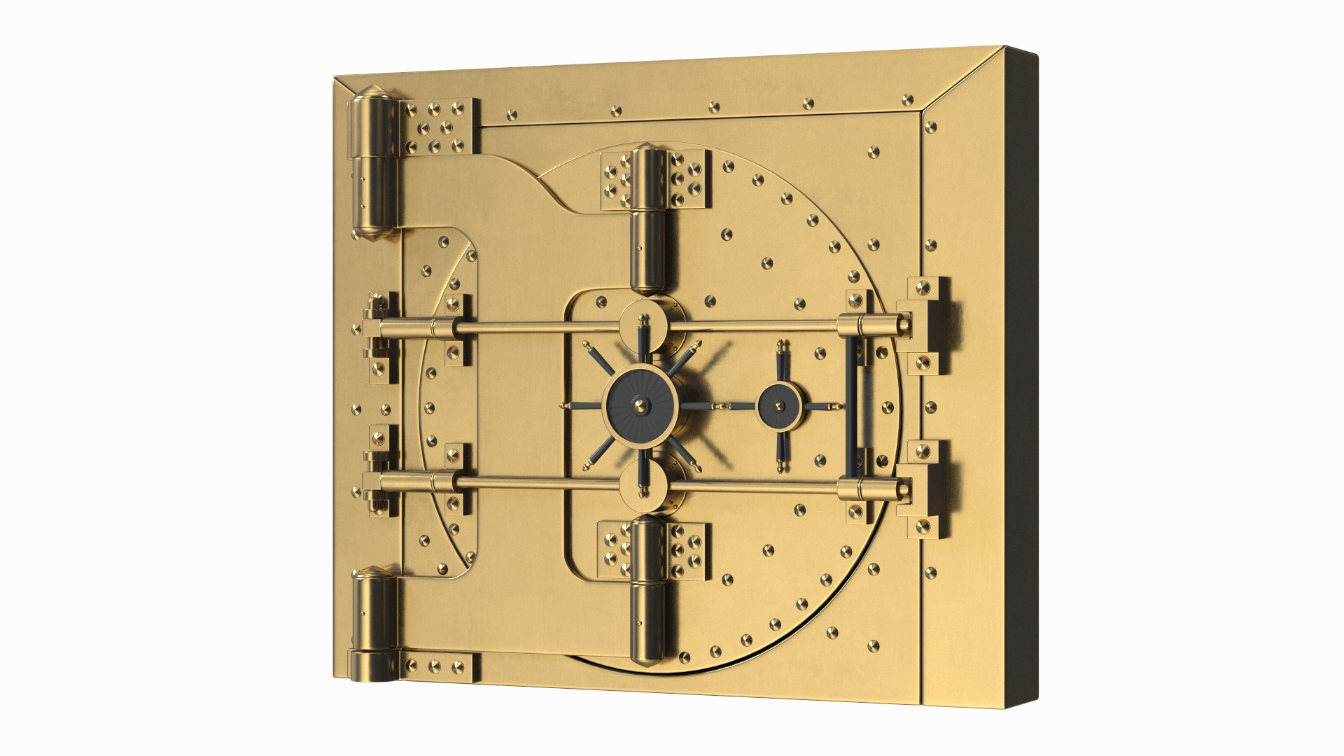 3D Round Vault Door Bronze - TurboSquid 2097803