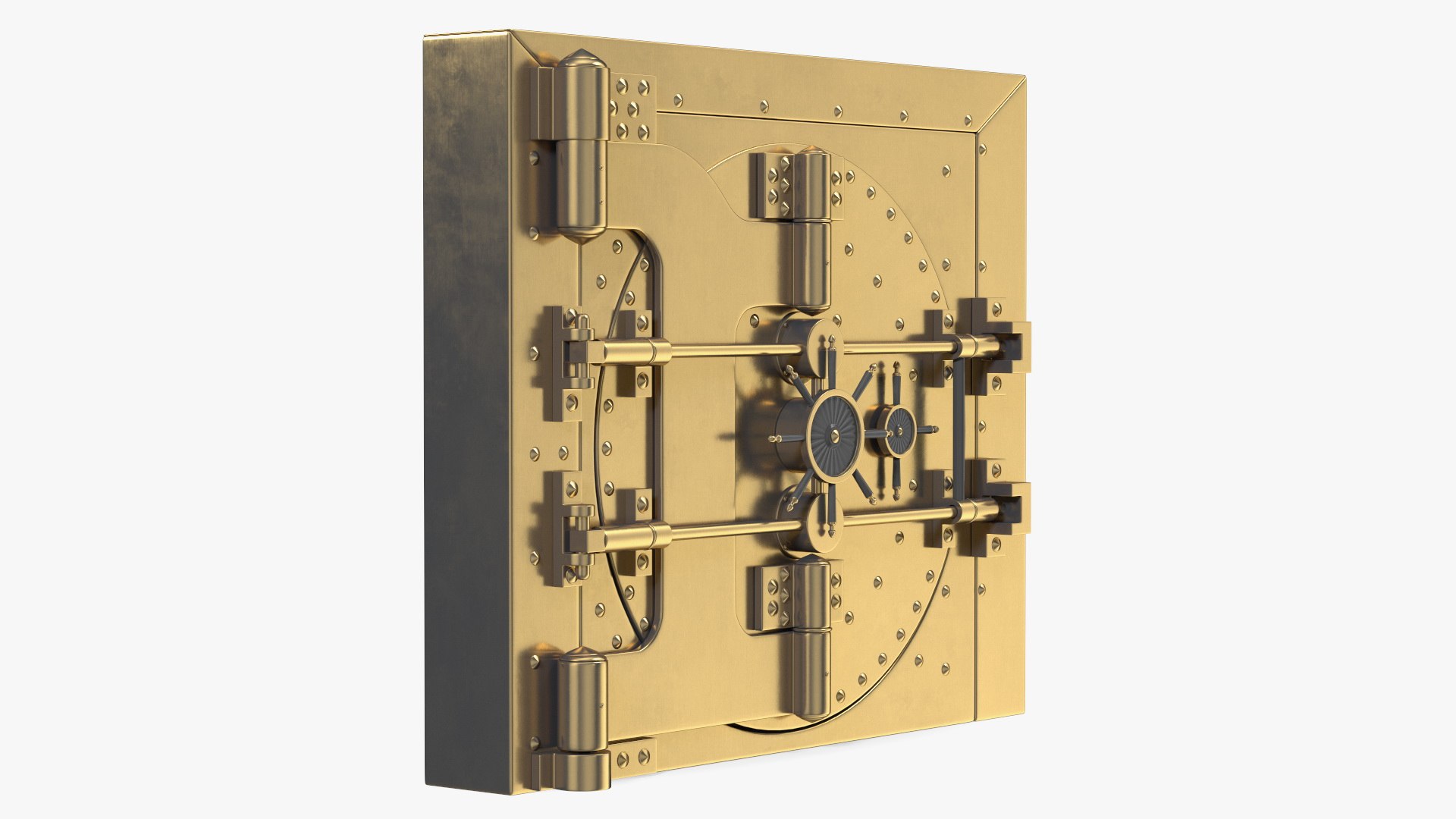 3D Round Vault Door Bronze - TurboSquid 2097803