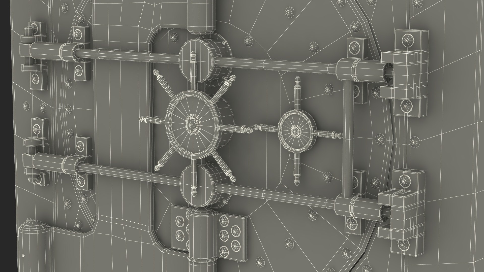 3D Round Vault Door Bronze - TurboSquid 2097803