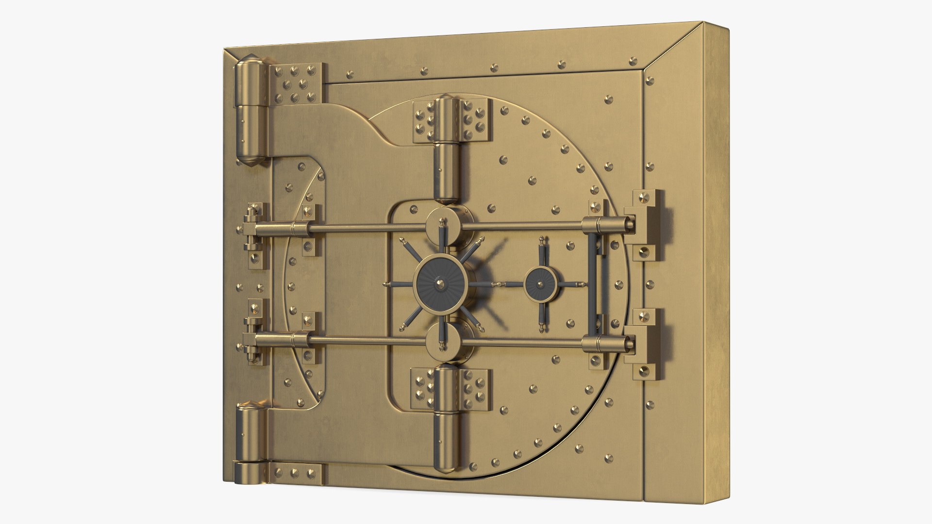 3D Round Vault Door Bronze - TurboSquid 2097803