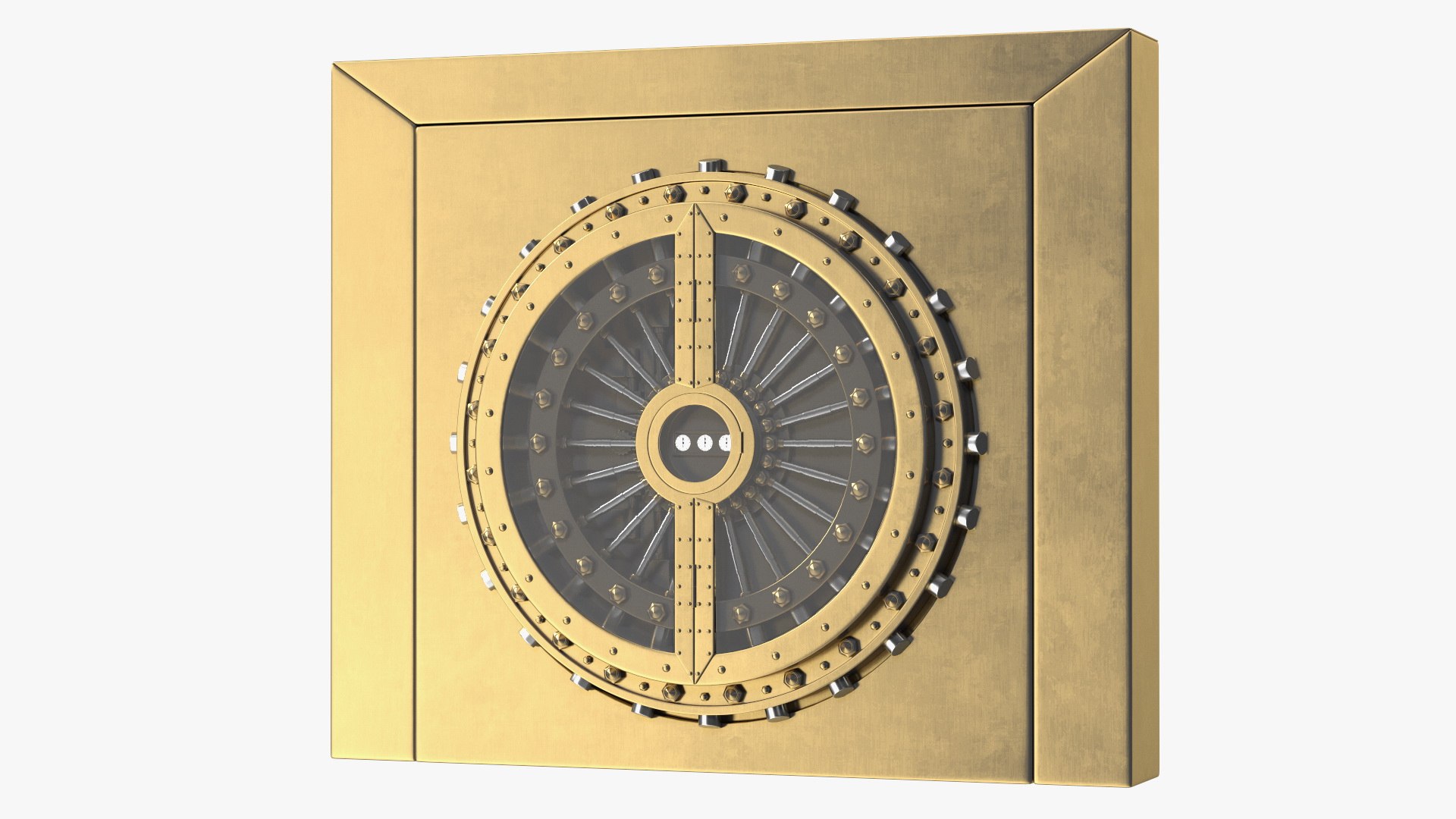 3D Round Vault Door Bronze - TurboSquid 2097803