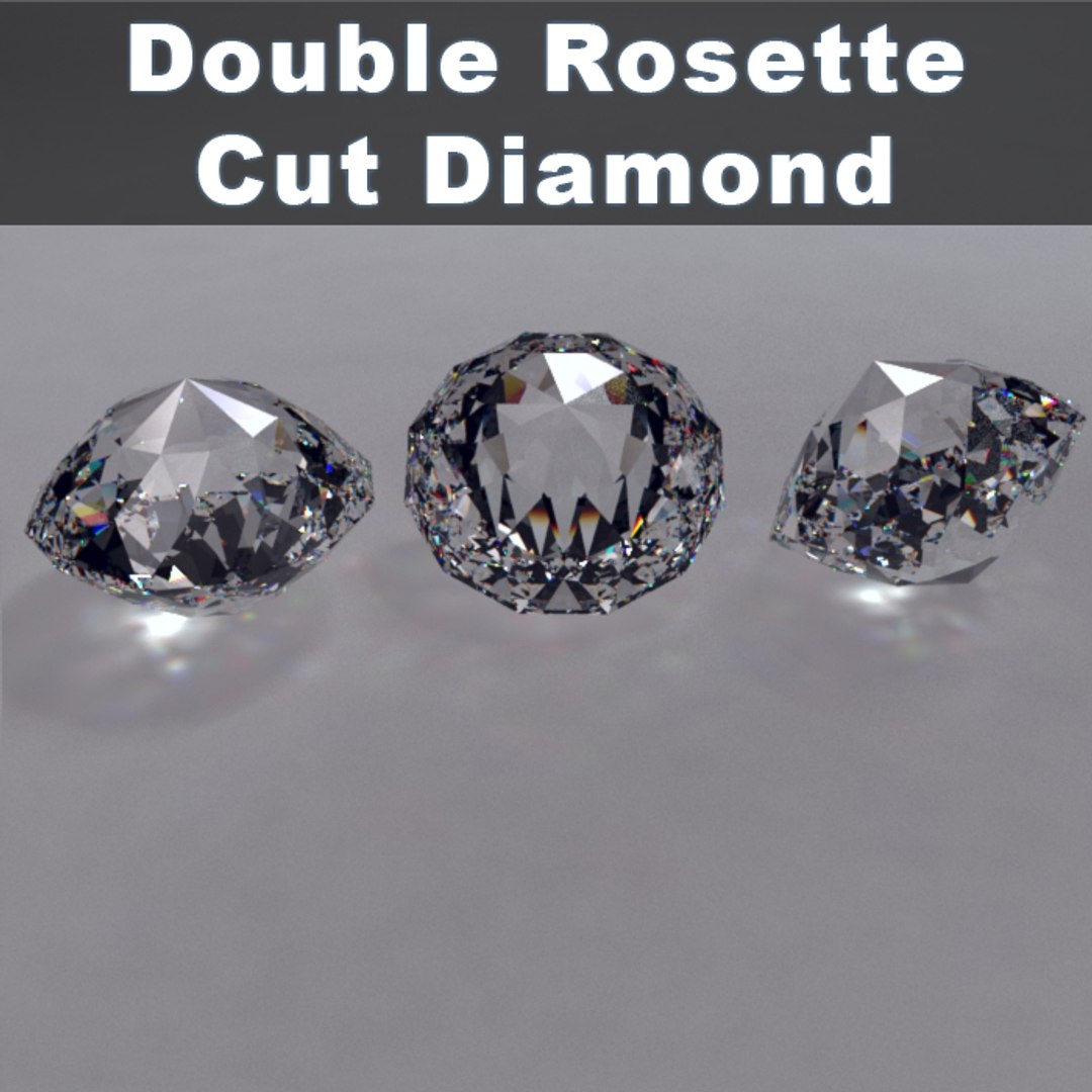 double rosette cut diamond 3d 3ds