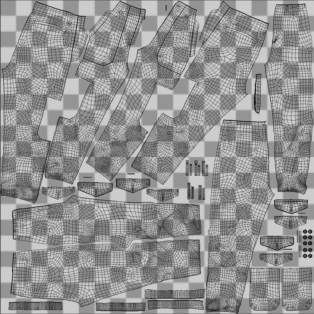 3D Mesh Women S Pants - TurboSquid 1638428