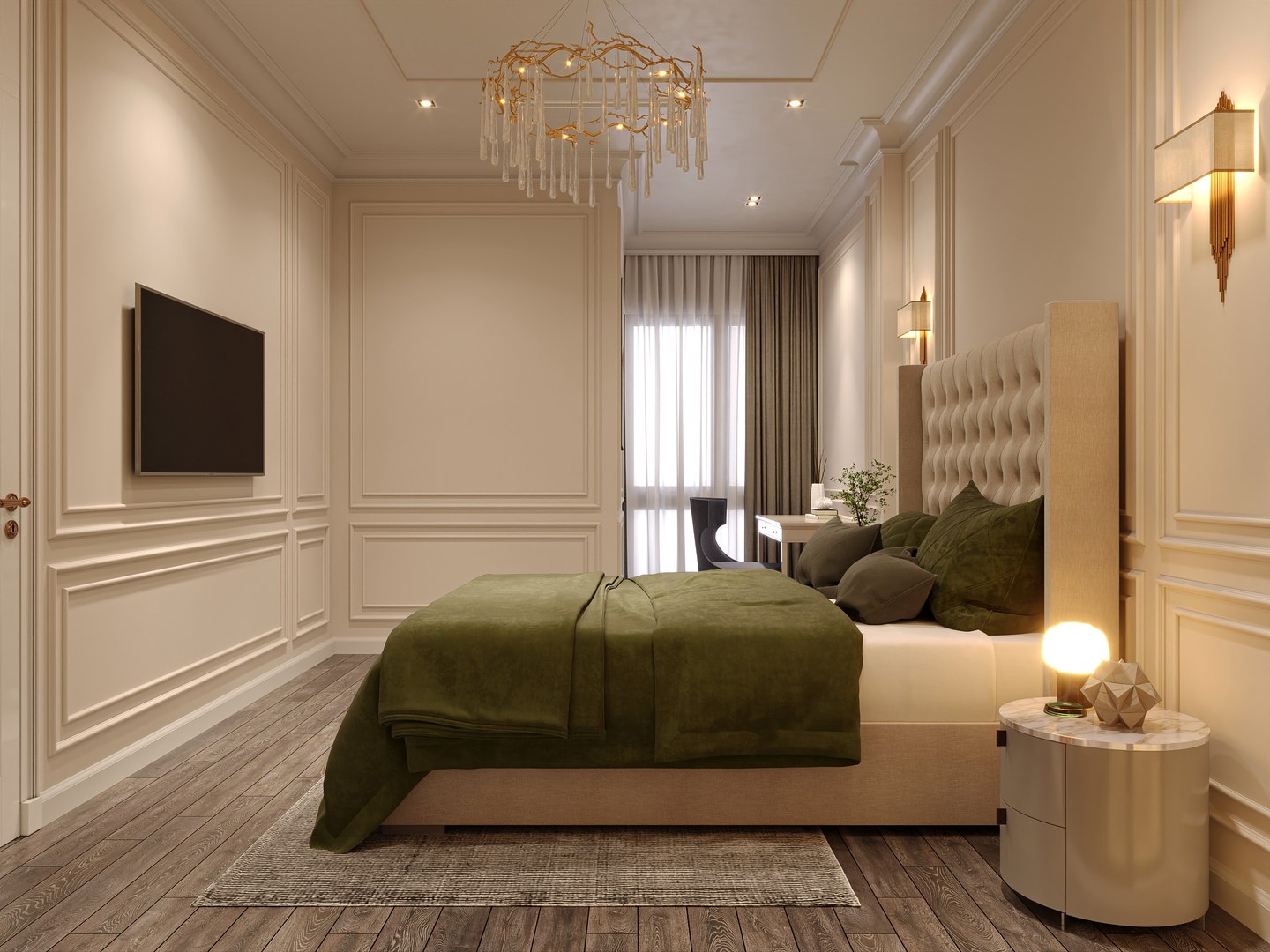 Neo Classic Bedroom model - TurboSquid 2018180