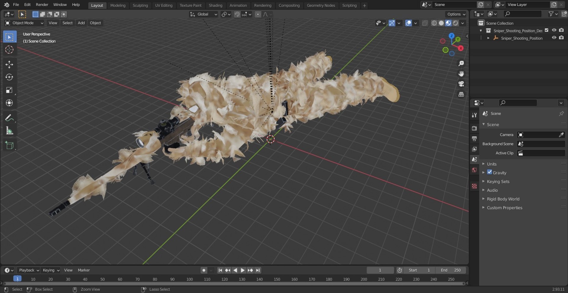 3D Sniper Shooting Position Desert Camo - TurboSquid 1989351