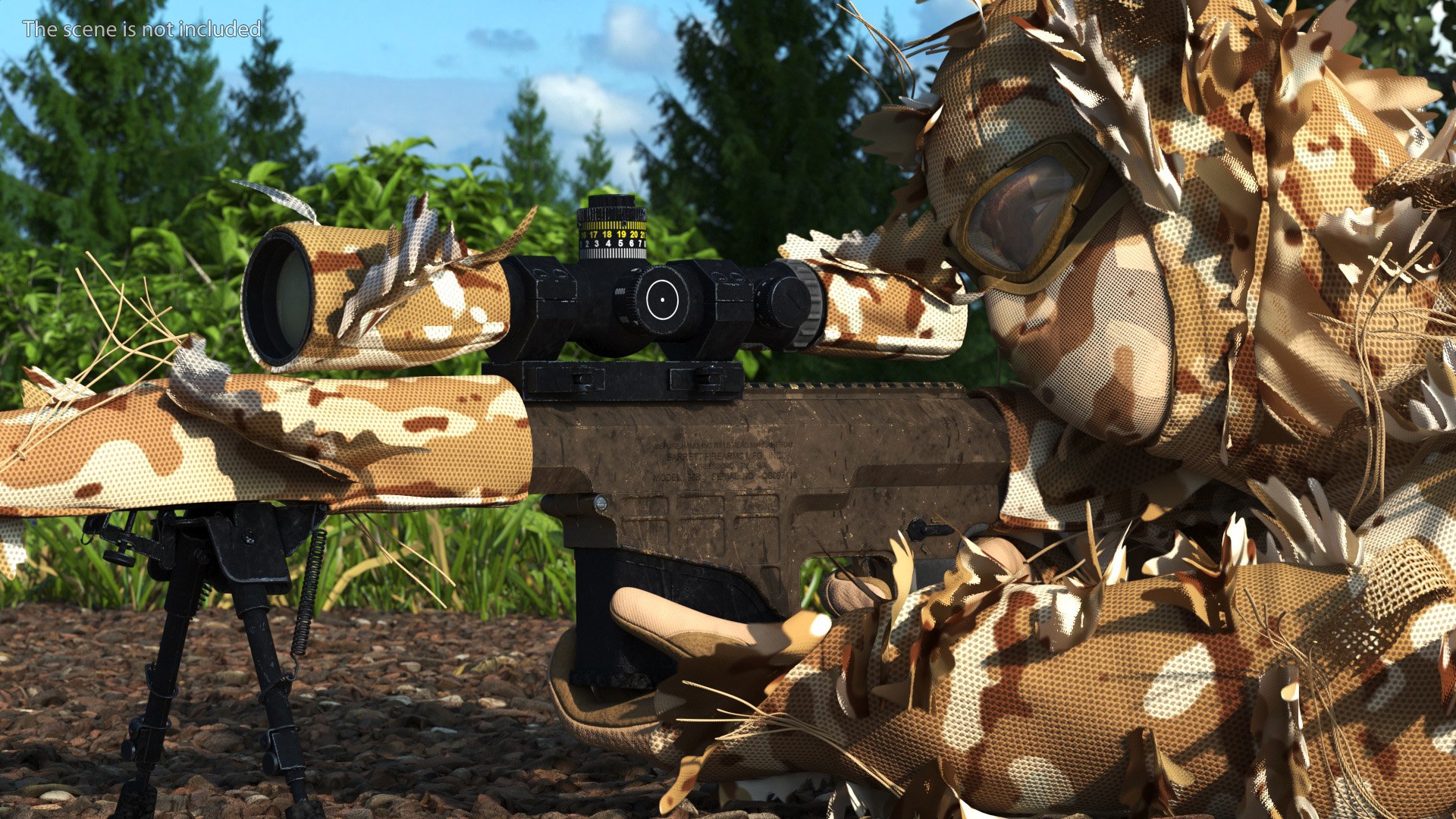 3D Sniper Shooting Position Desert Camo - TurboSquid 1989351