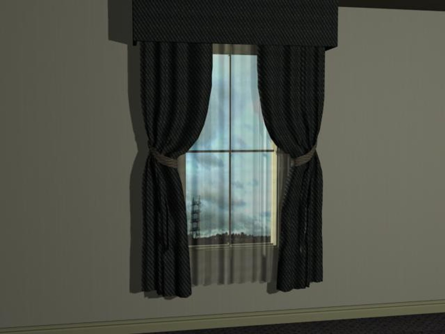 3d Window Curtains Model