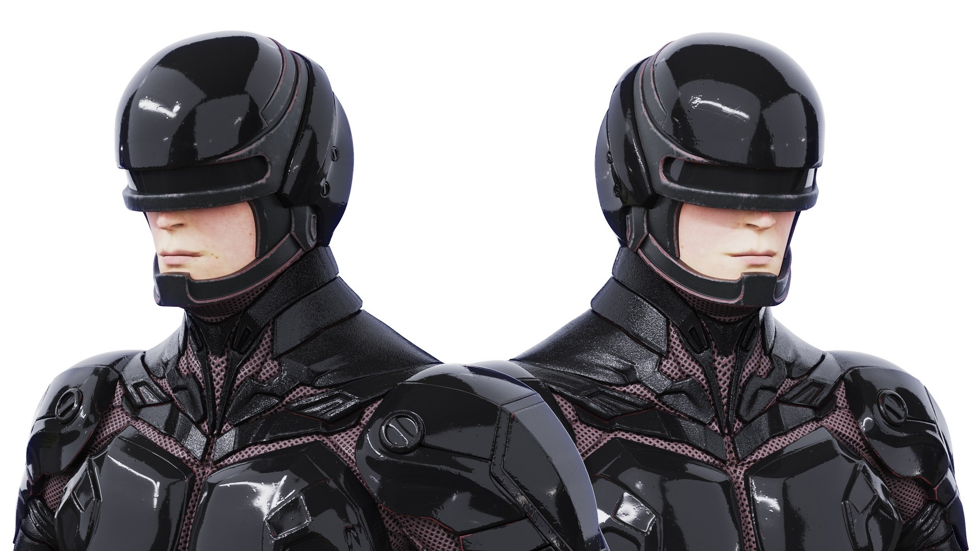 3D Space Soldier In Black Armor Rigged Model - TurboSquid 2255000
