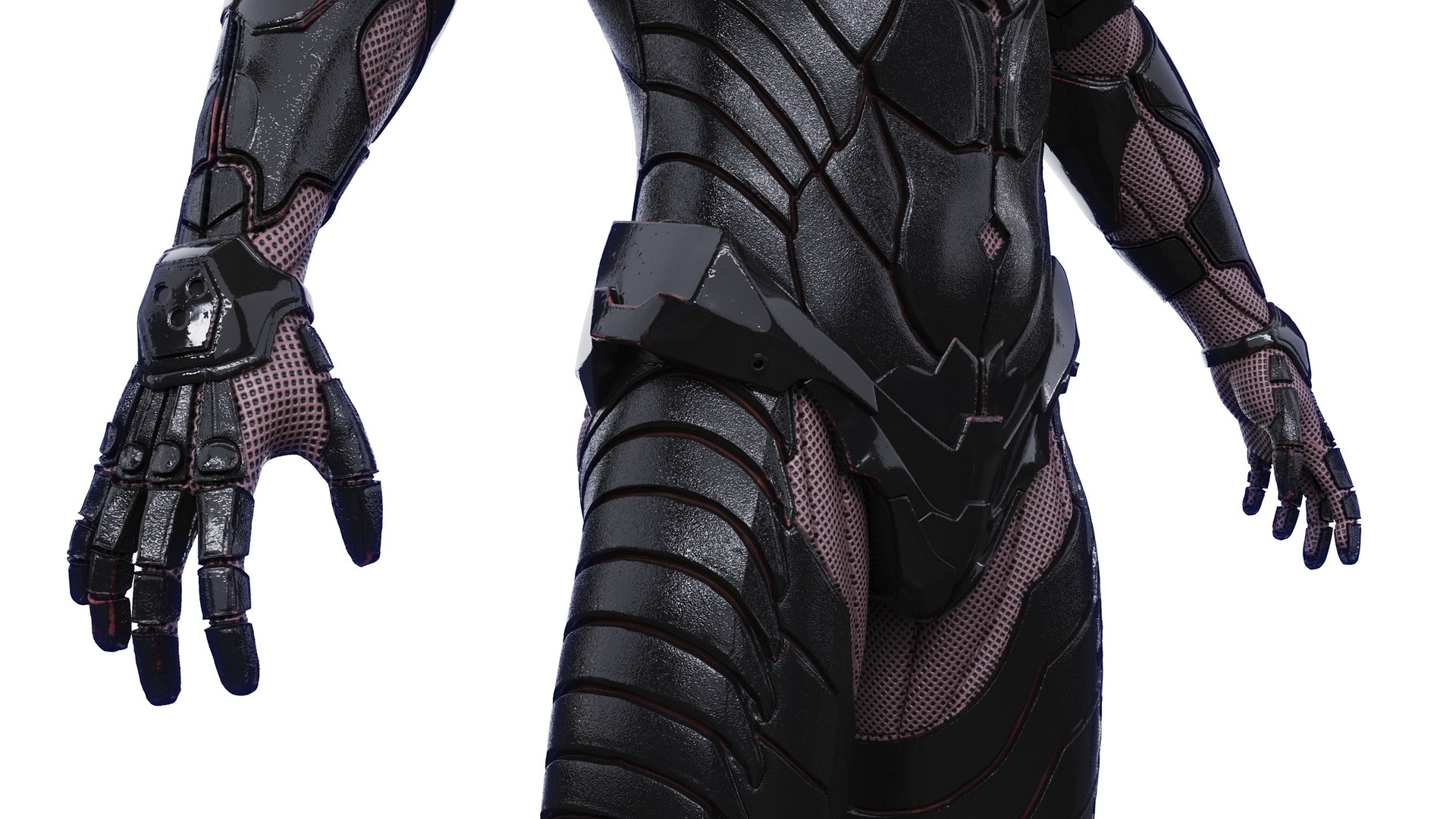 3D Space Soldier In Black Armor Rigged Model - TurboSquid 2255000
