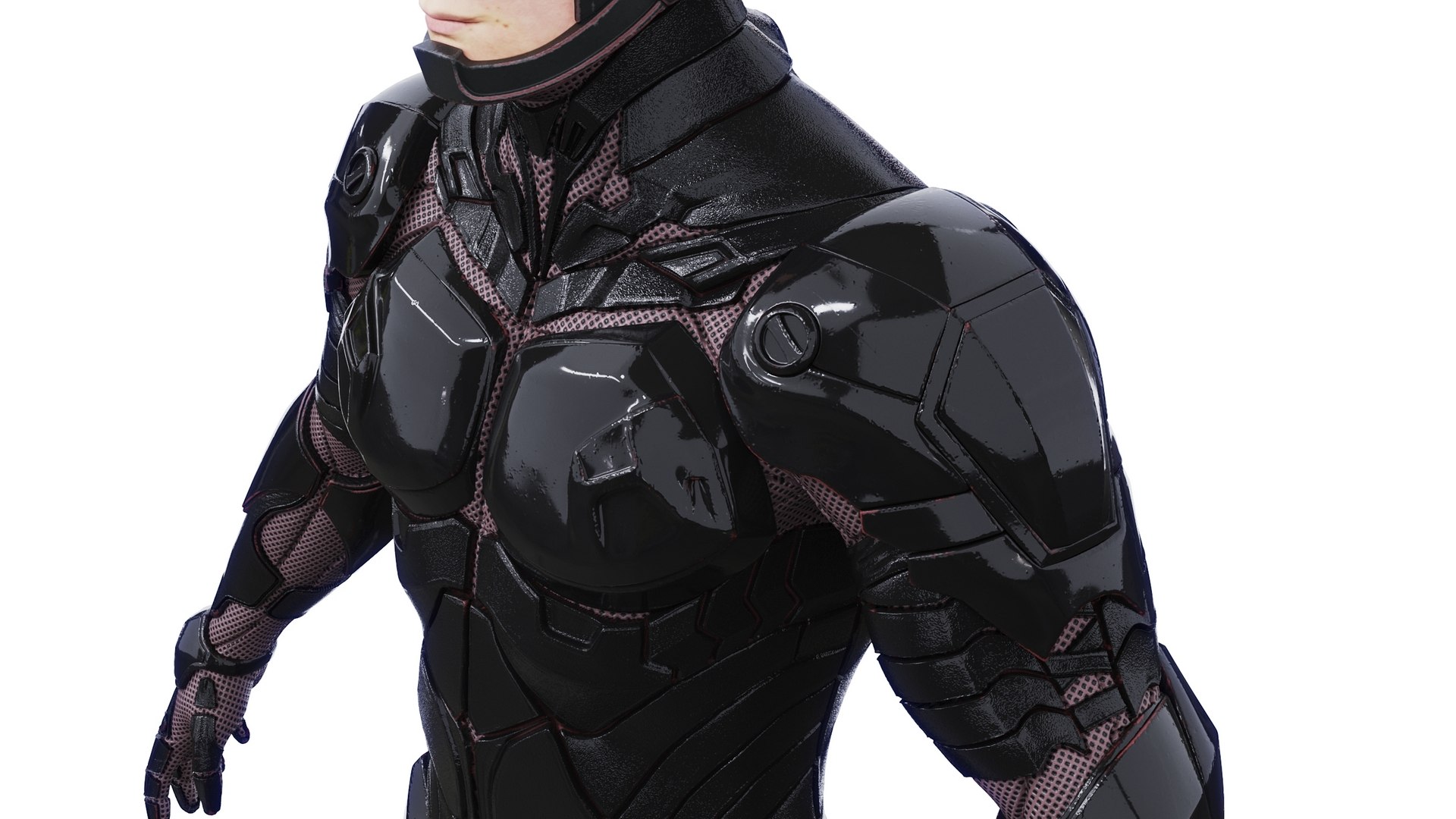 3D Space Soldier In Black Armor Rigged Model - TurboSquid 2255000